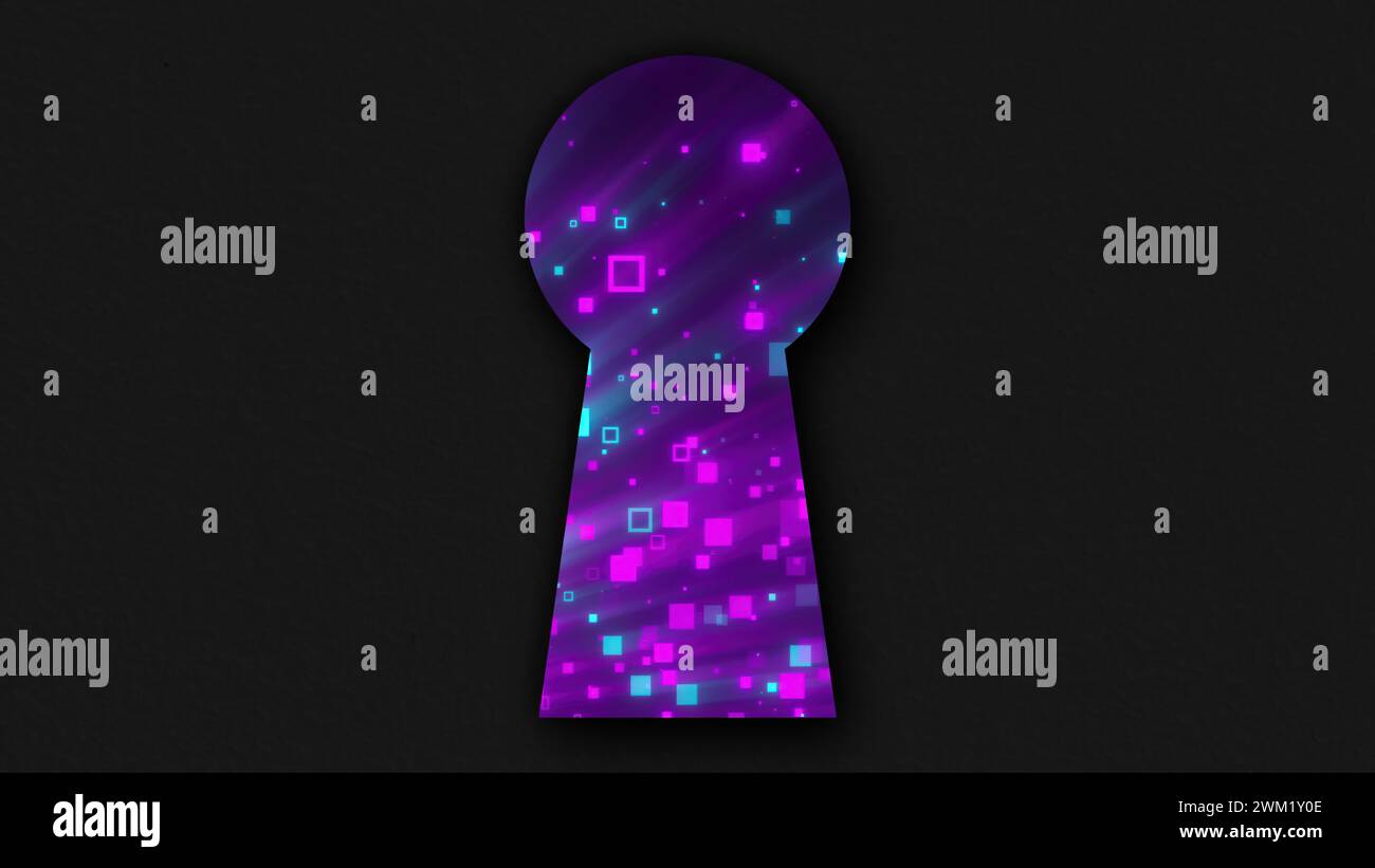 Abstract digital keyhole. Computer generated 3d render Stock Photo - Alamy