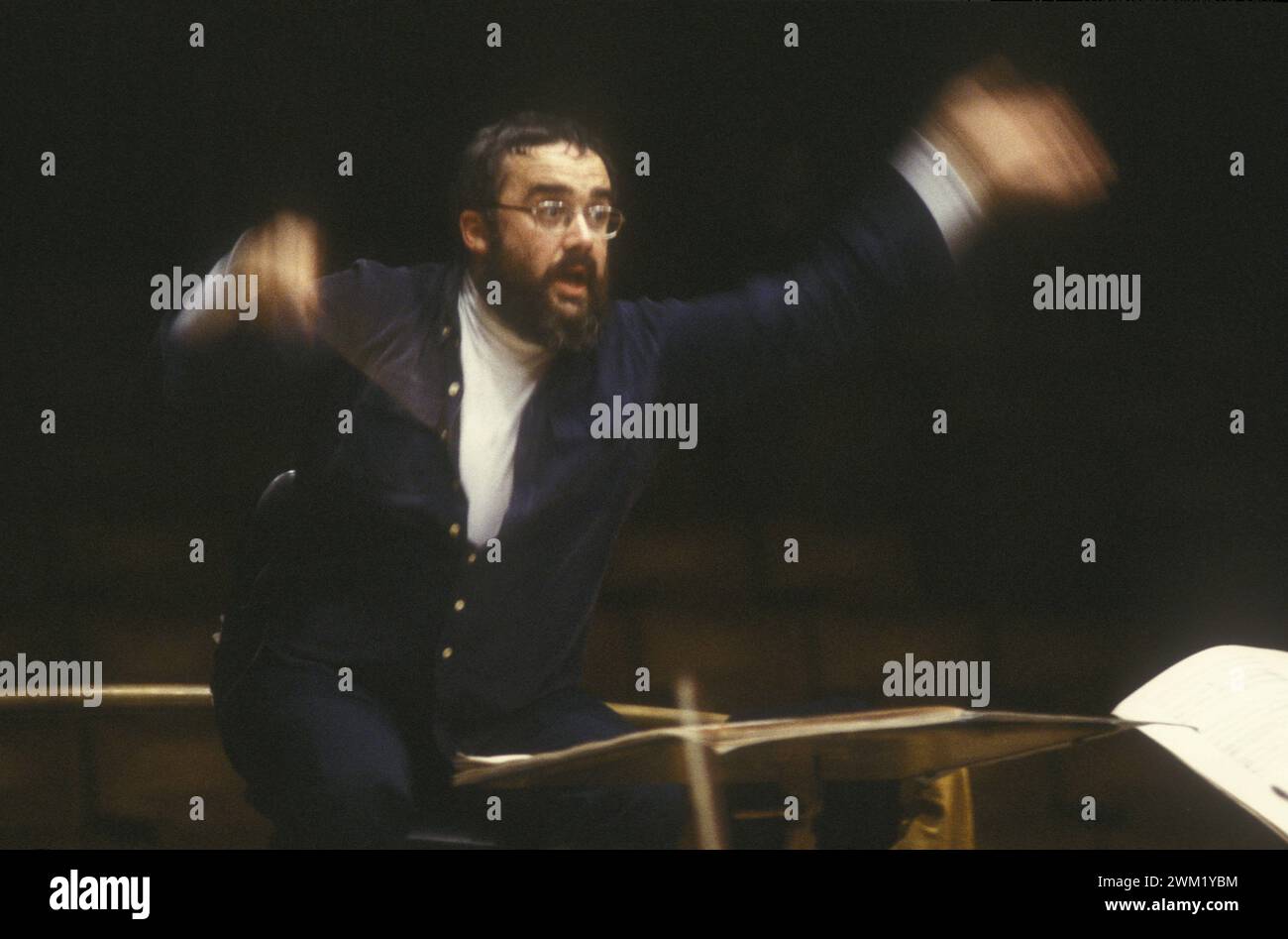 MME4747490 Rome Opera House, 1980. Italian conductor Gianluigi Gelmetti ...