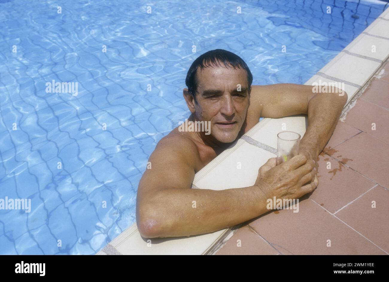 MME4748244 Taormina (Messina), 1986. Italian actor Vittorio Gassman in ...