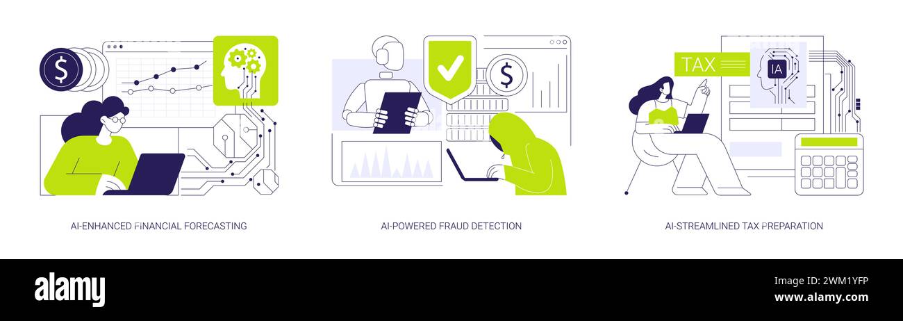 AI in Finance and Accounting abstract concept vector illustrations ...