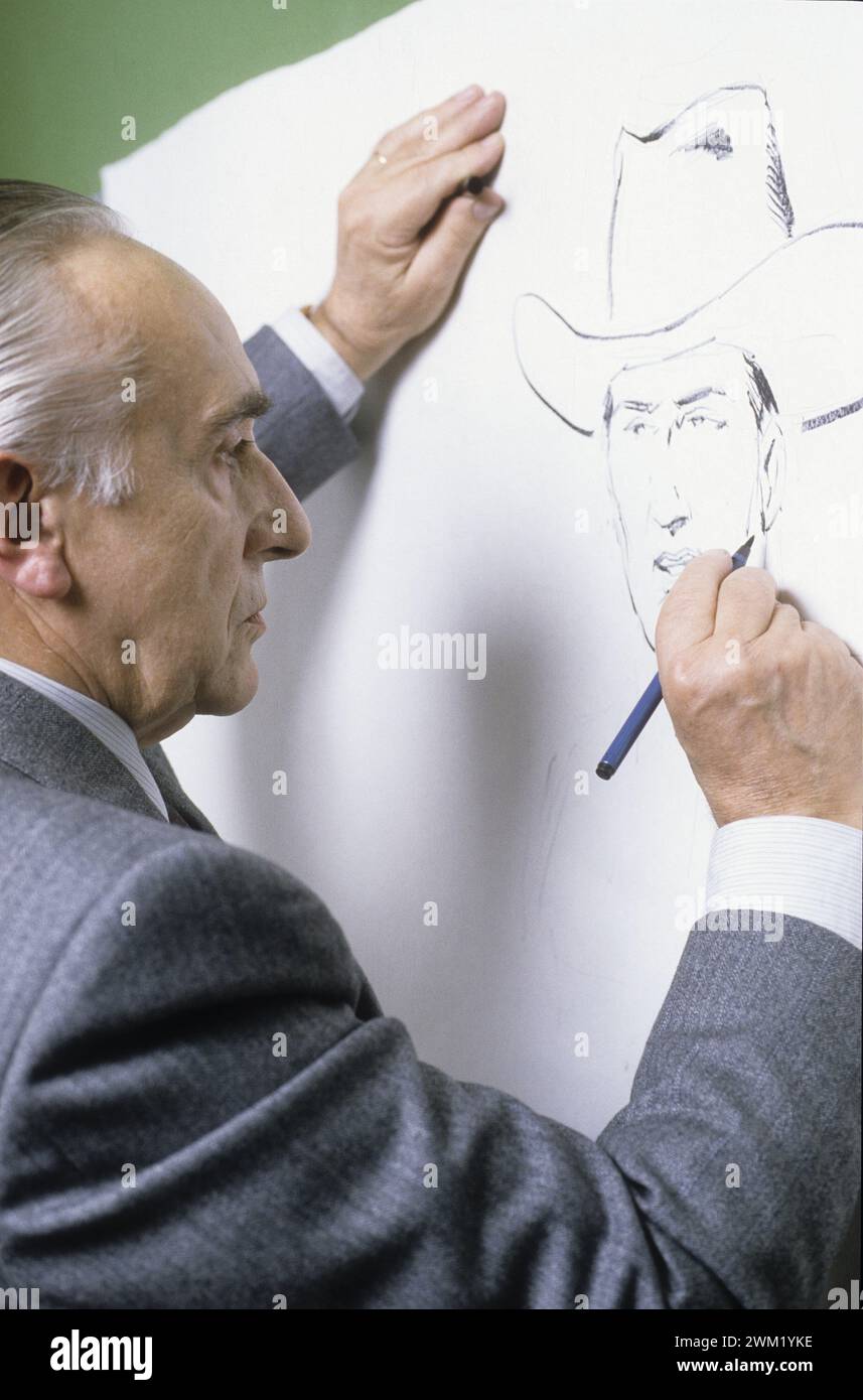 MME4748666 Lucca, 1986. Italian cartoonist Aurelio Galleppini, creator ...