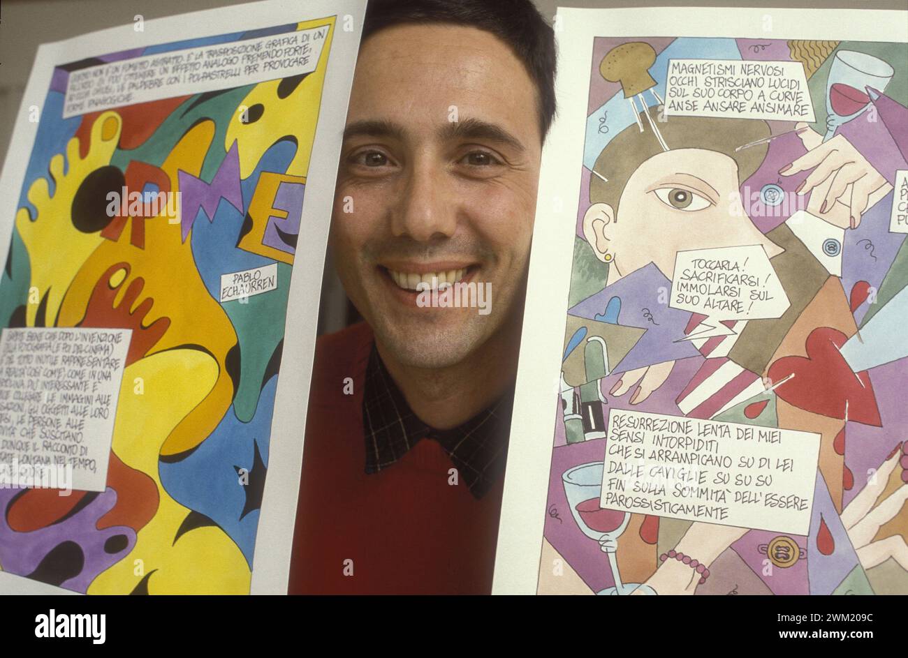 MME4753213 Rome, about 1985. Italian painter, illustrator and ...