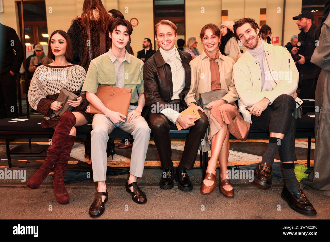 Milan, Italy. 23rd Feb, 2024. Heart Evangelista, Blue Pongtiwat ...