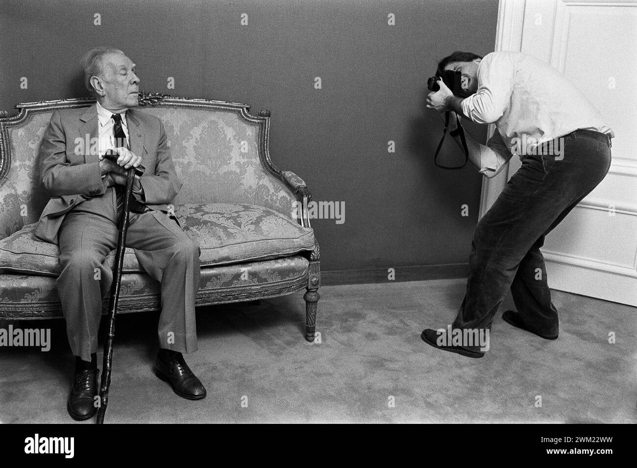 MME4767310 Rome, Westin Excelsior Hotel, 1981. Argentinian writer Jorge ...