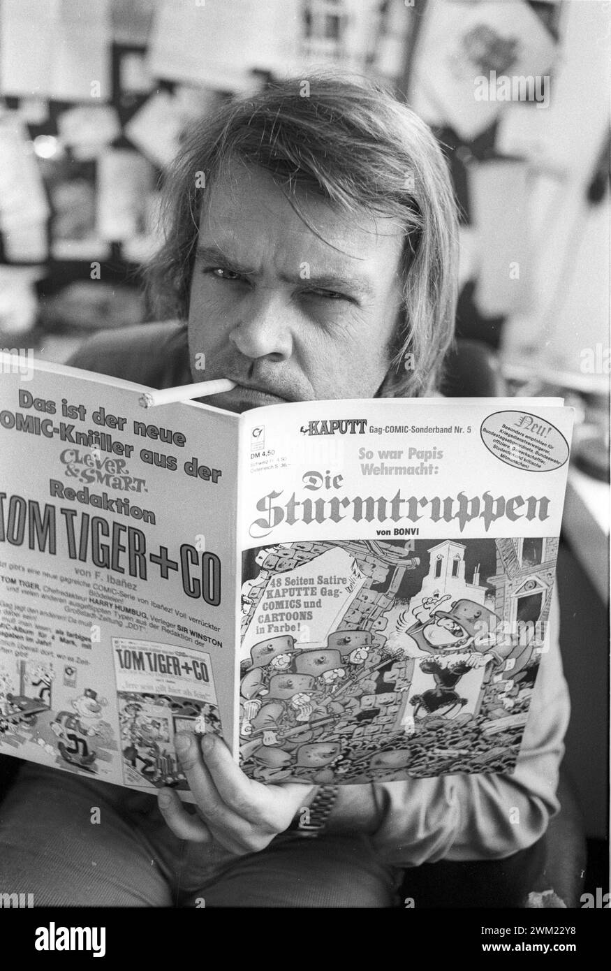 MME4767590 Bologna, 1981. Italian cartoonist Bonvi (Franco Bonvicini ...