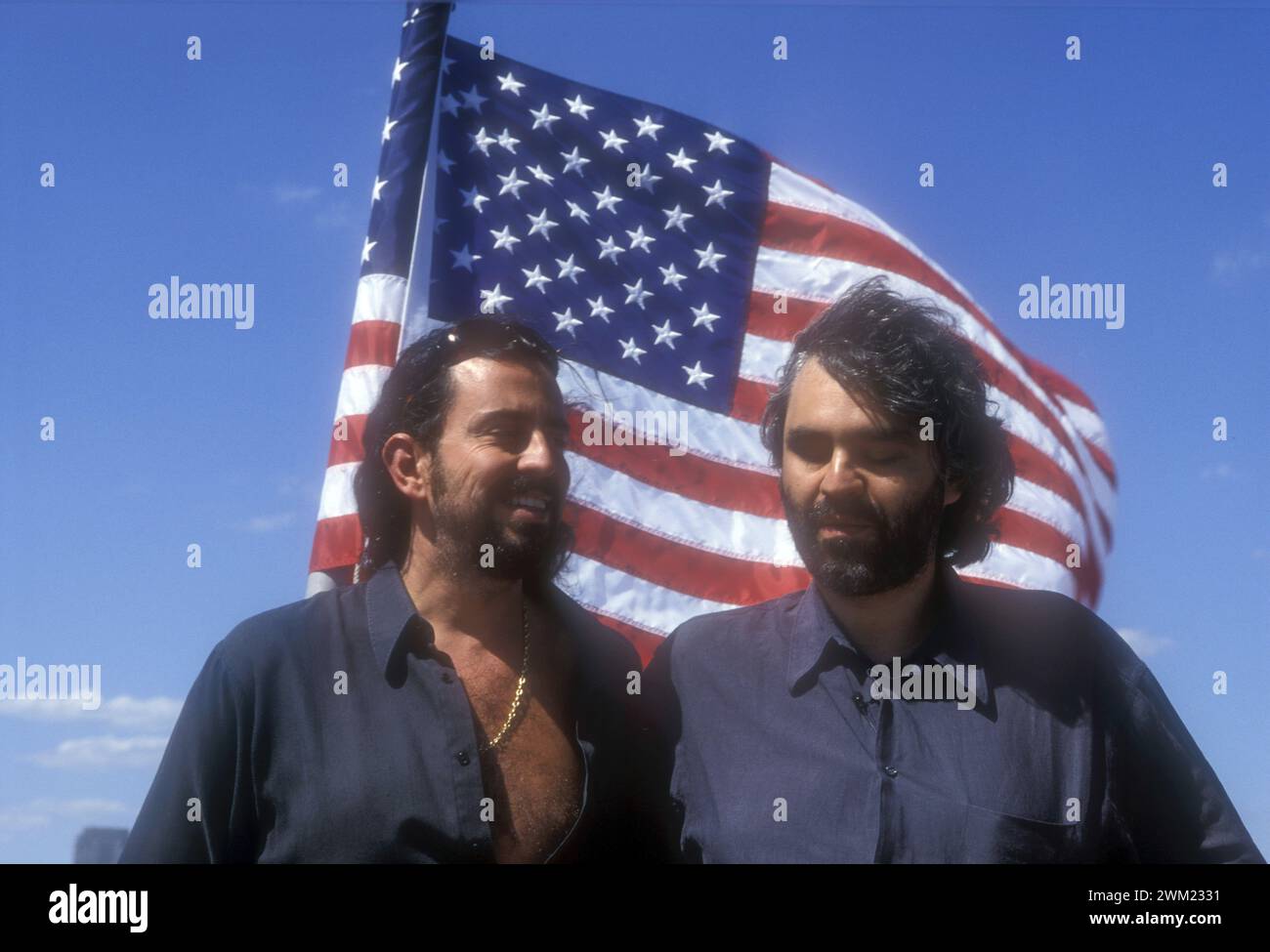 MME4768483 New York City, July 5, 2000. Singer Andrea Bocelli and his ...