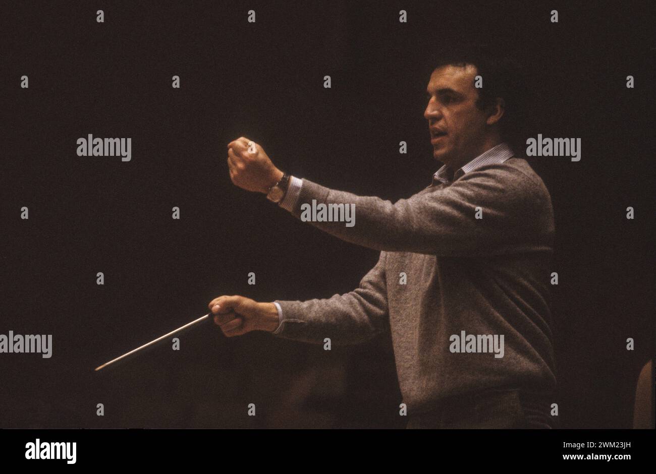MME4771456 Italian conductor Umberto Benedetti Michelangeli, about 1985 ...