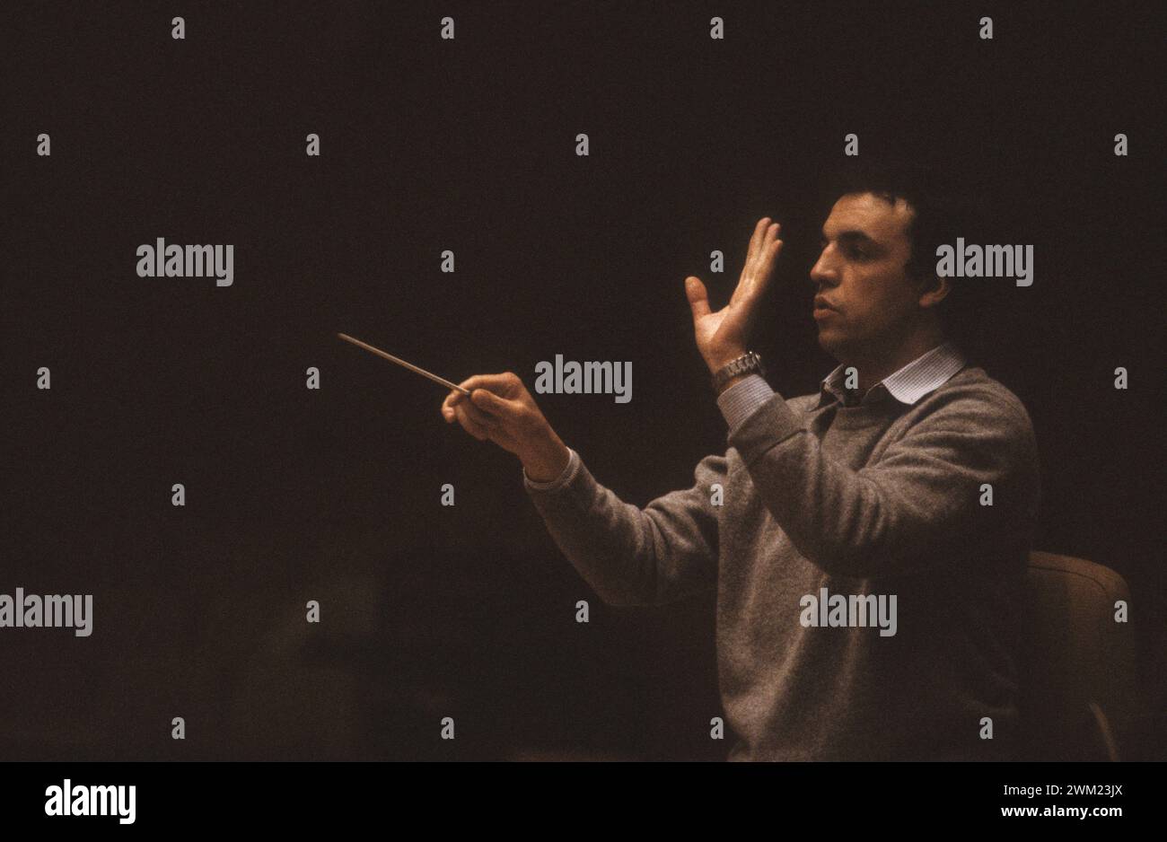 MME4771431 Italian conductor Umberto Benedetti Michelangeli, about 1985 ...