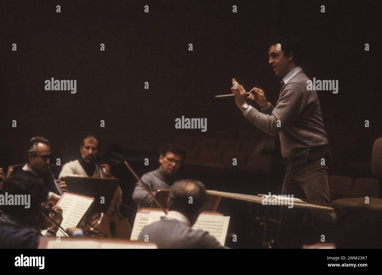 MME4771469 Italian conductor Umberto Benedetti Michelangeli, about 1985 ...
