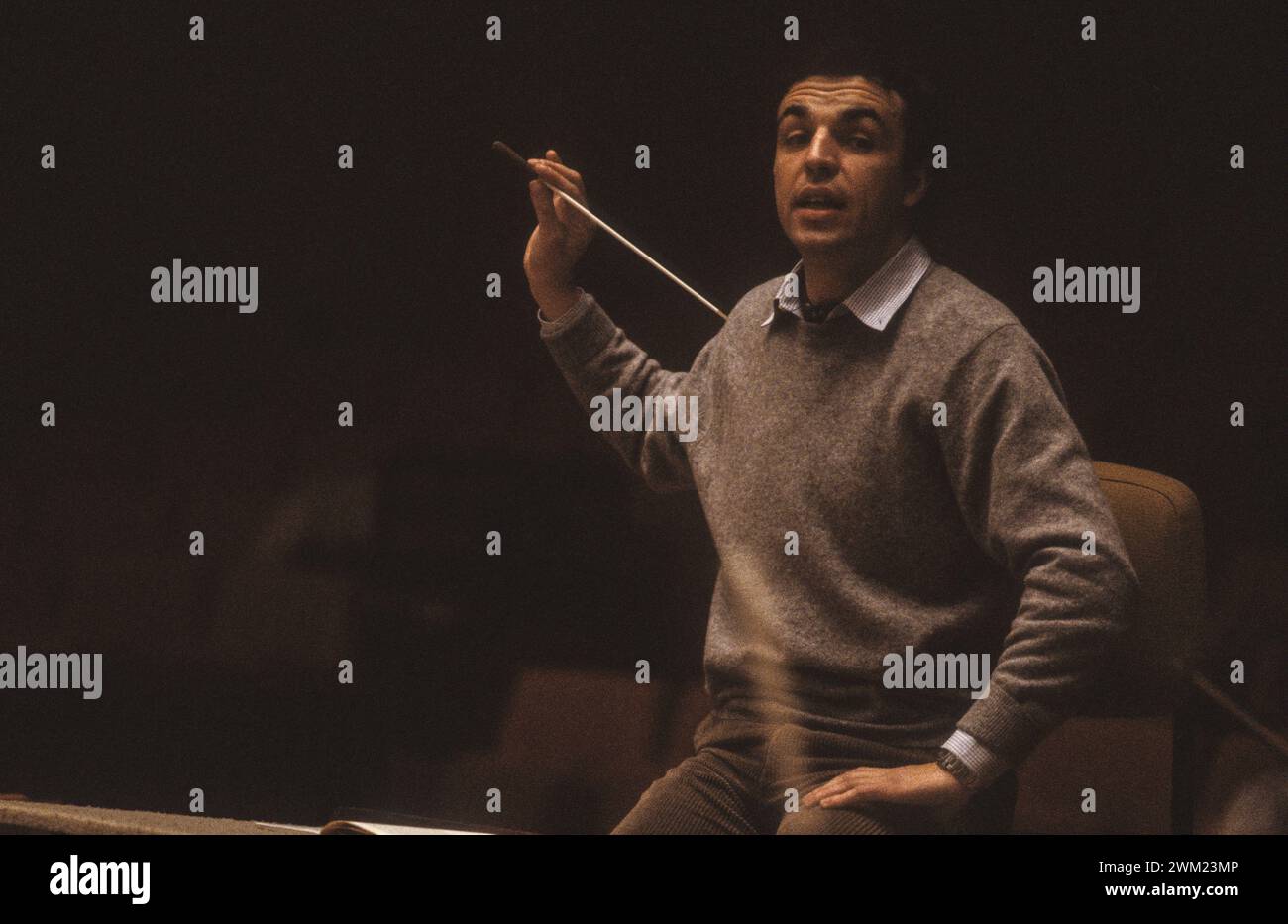 MME4771449 Italian conductor Umberto Benedetti Michelangeli, about 1985 ...