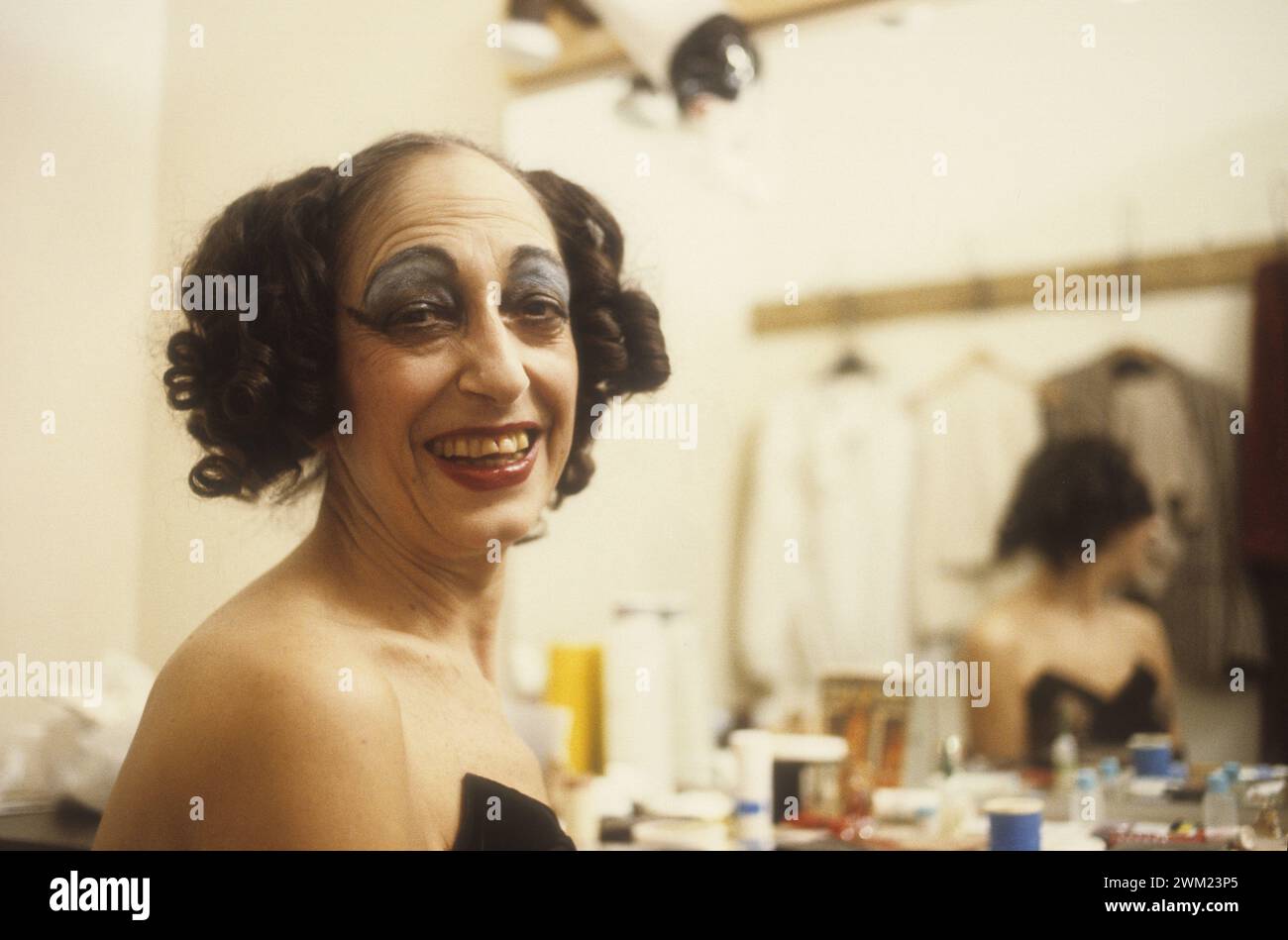 MME4772168 Rome, 1982. Theater actress Concetta Barra in her dressing room before a show/Roma ...