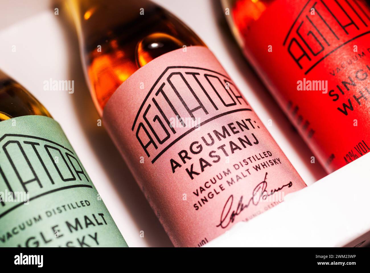 Agitator whisky logo hi-res stock photography and images - Alamy