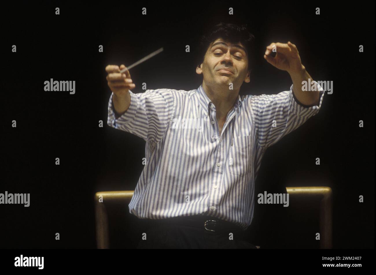 MME4772853 Romanian conductor Christian Badea during a rehearsal (1995 ...