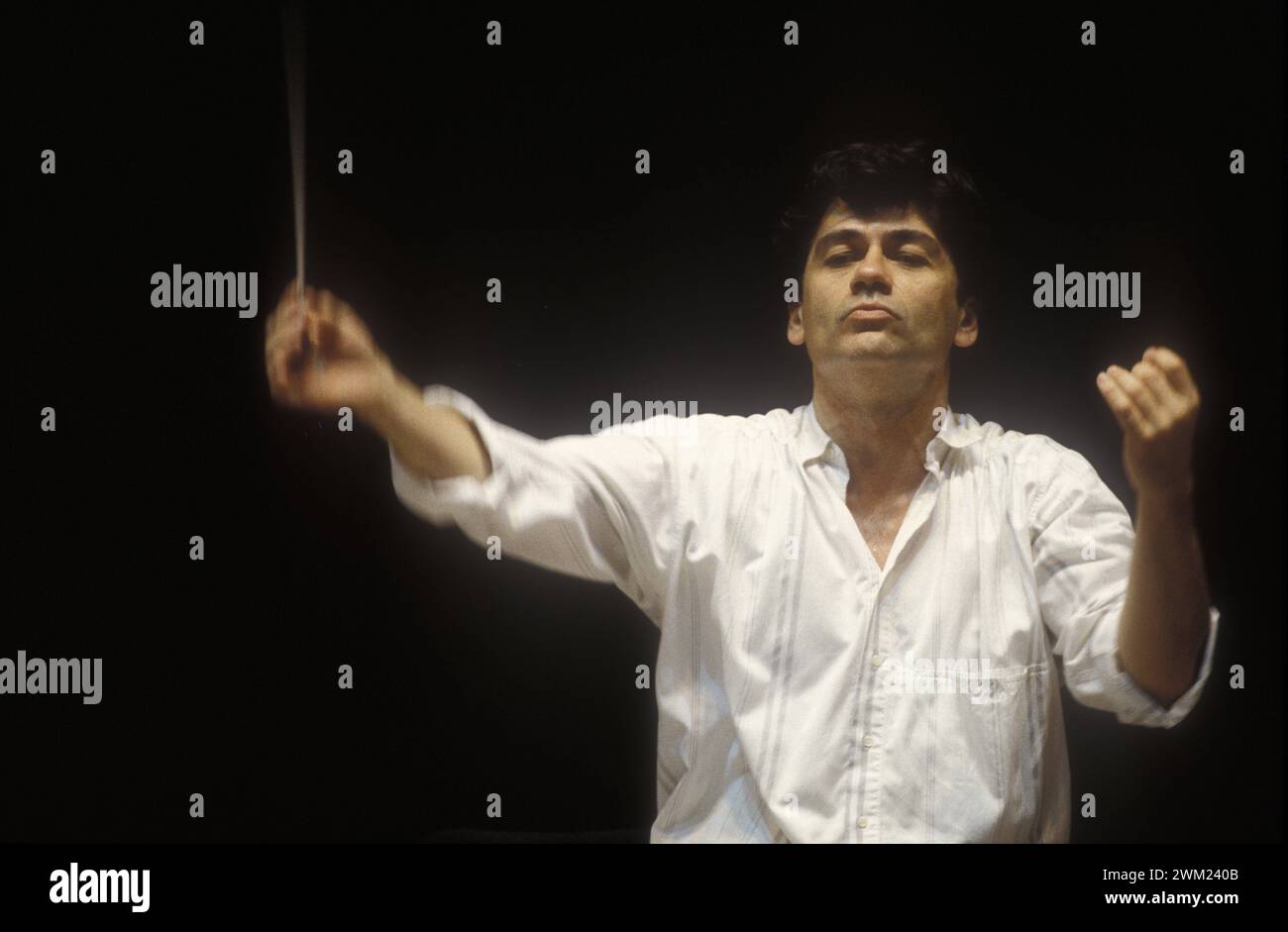 MME4772860 Romanian conductor Christian Badea during a rehearsal (1995 ...