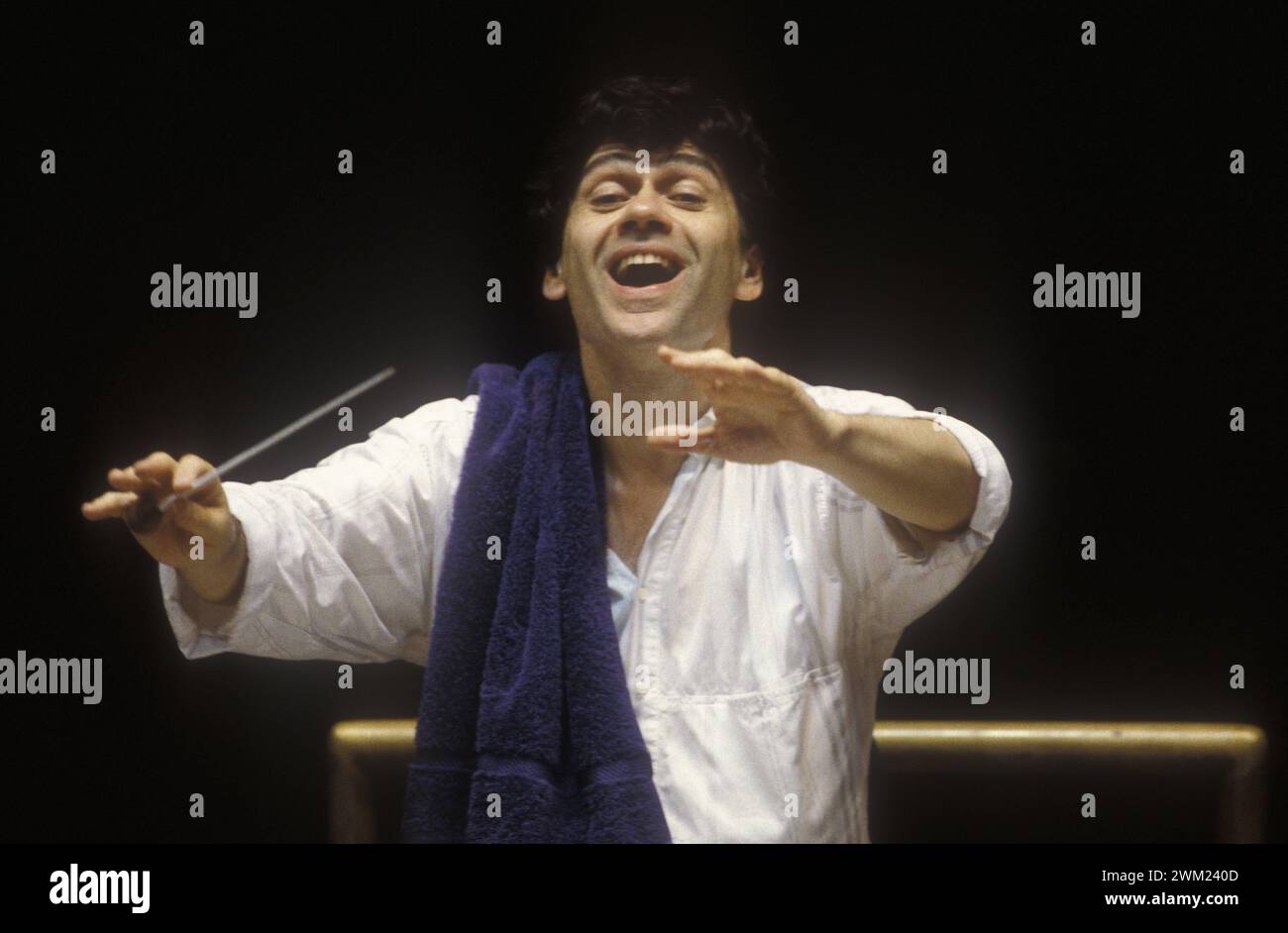 MME4772835 Romanian conductor Christian Badea during a rehearsal (1995 ...