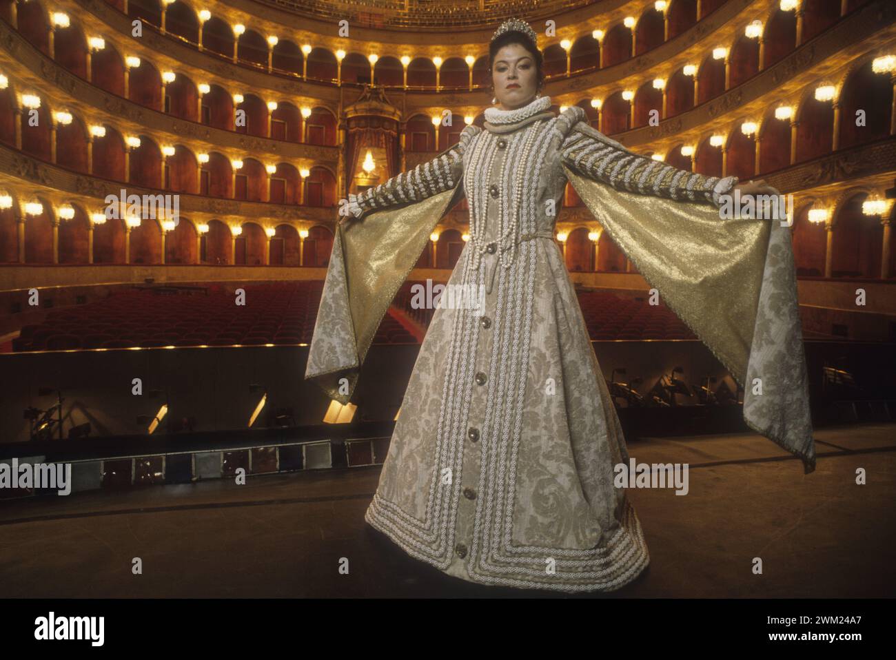 MME4775126 Naples, San Carlo Theater, 1992. Italian opera singer Anna ...