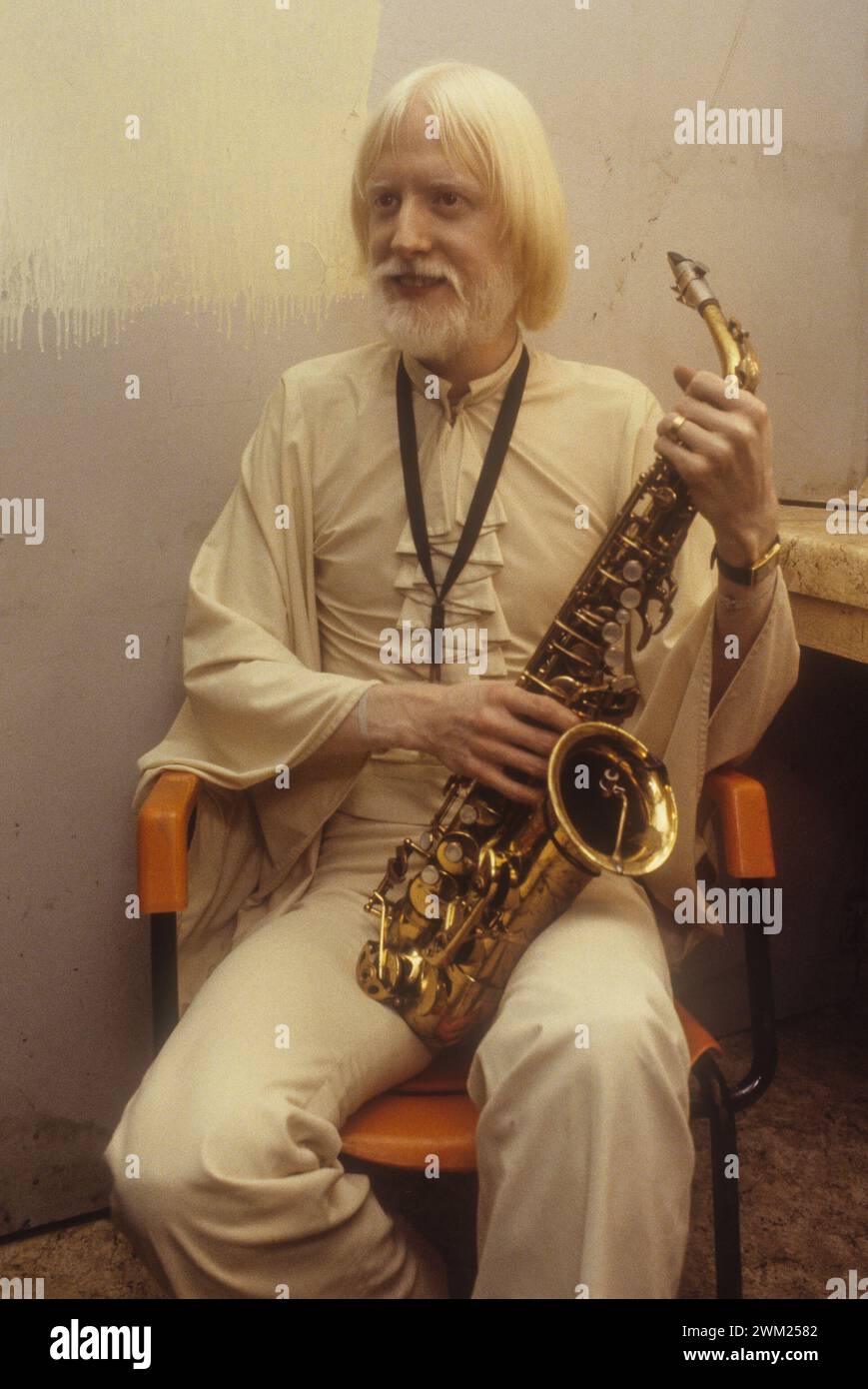 MME4779454 Rome, about 1980. American rock musician multi-instrumentalist Edgar Winter in his ...