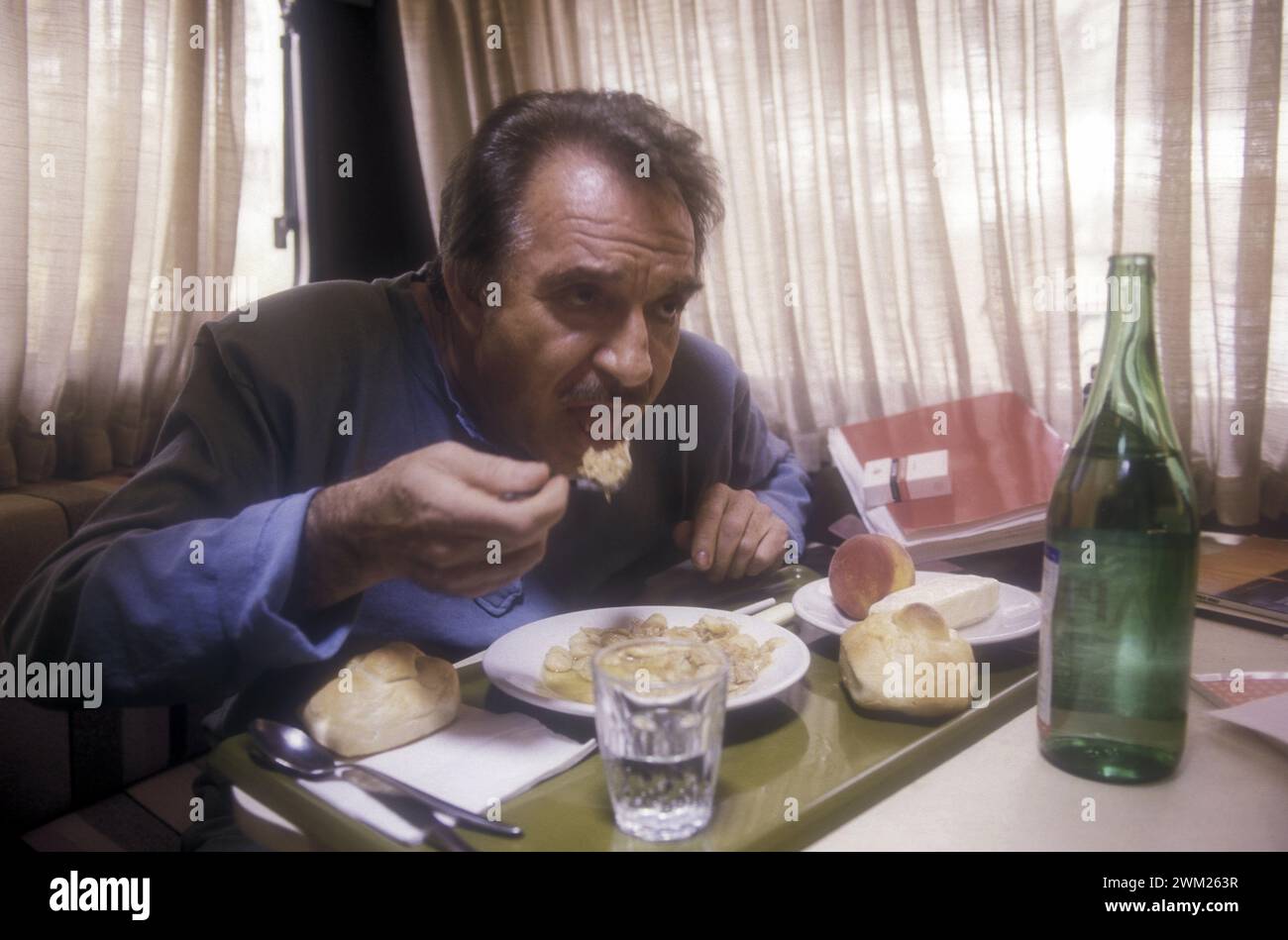 MME4784967 Rome, Cinecitta Studios, 1987. Actor Ugo Tognazzi on the set ...