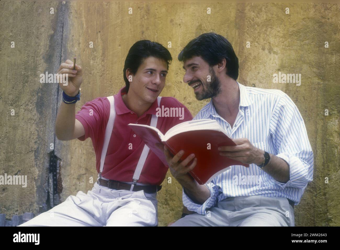 MME4785028 Rome, Cinecitta Studios, 1987. Actor Gianmarco Tognazzi and ...