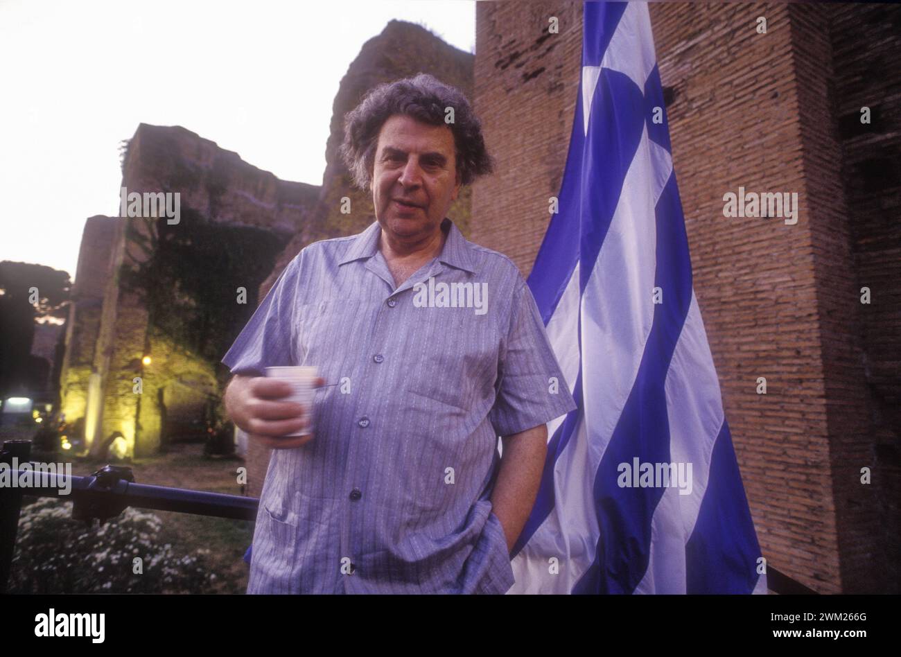 MME4785632 Rome, Baths of Caracalla, 1991. Greek composer Mikis ...