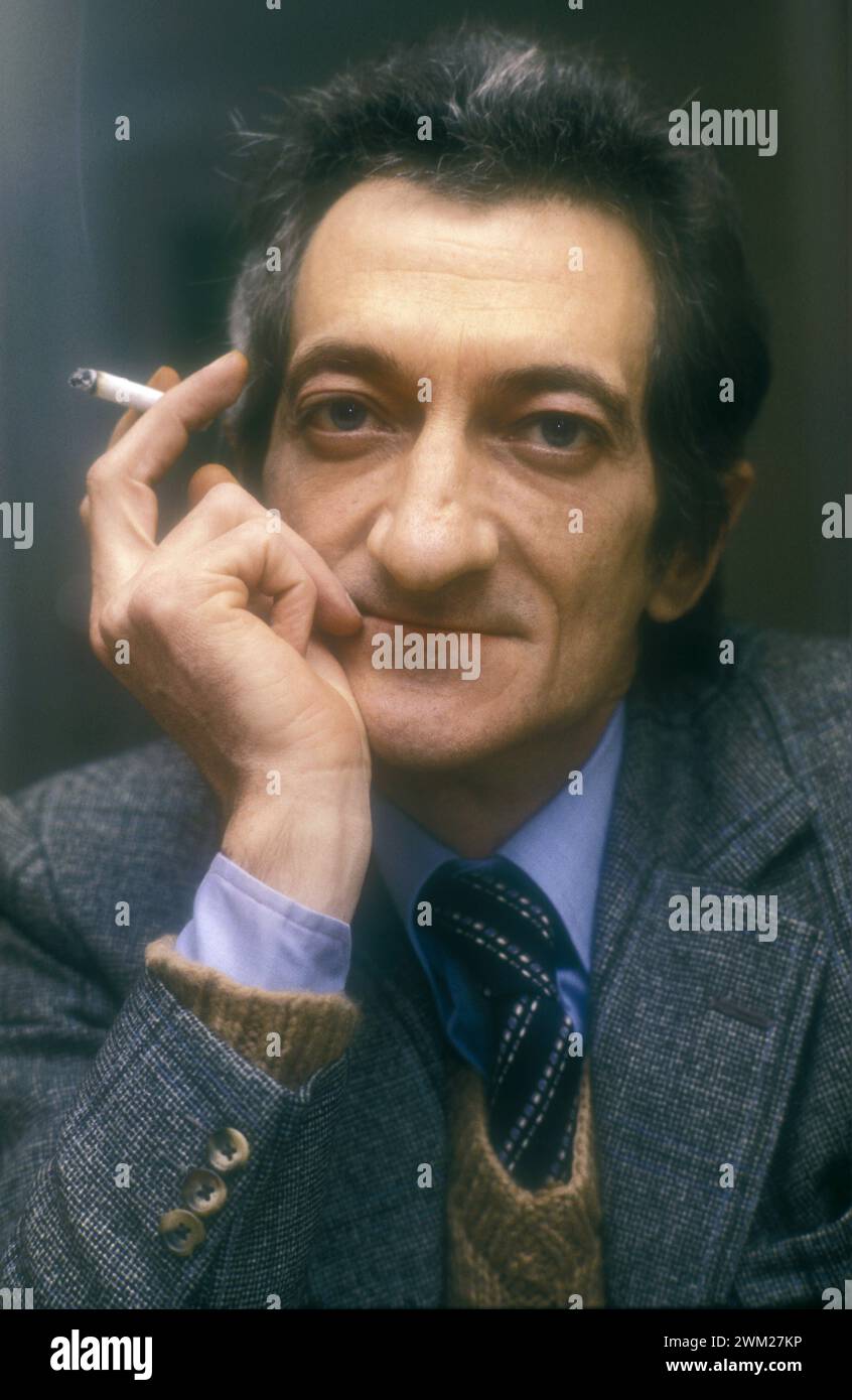 MME4793890 Rome, Caffe Giolitti, 1980. Italian poet Edoardo Sanguineti ...