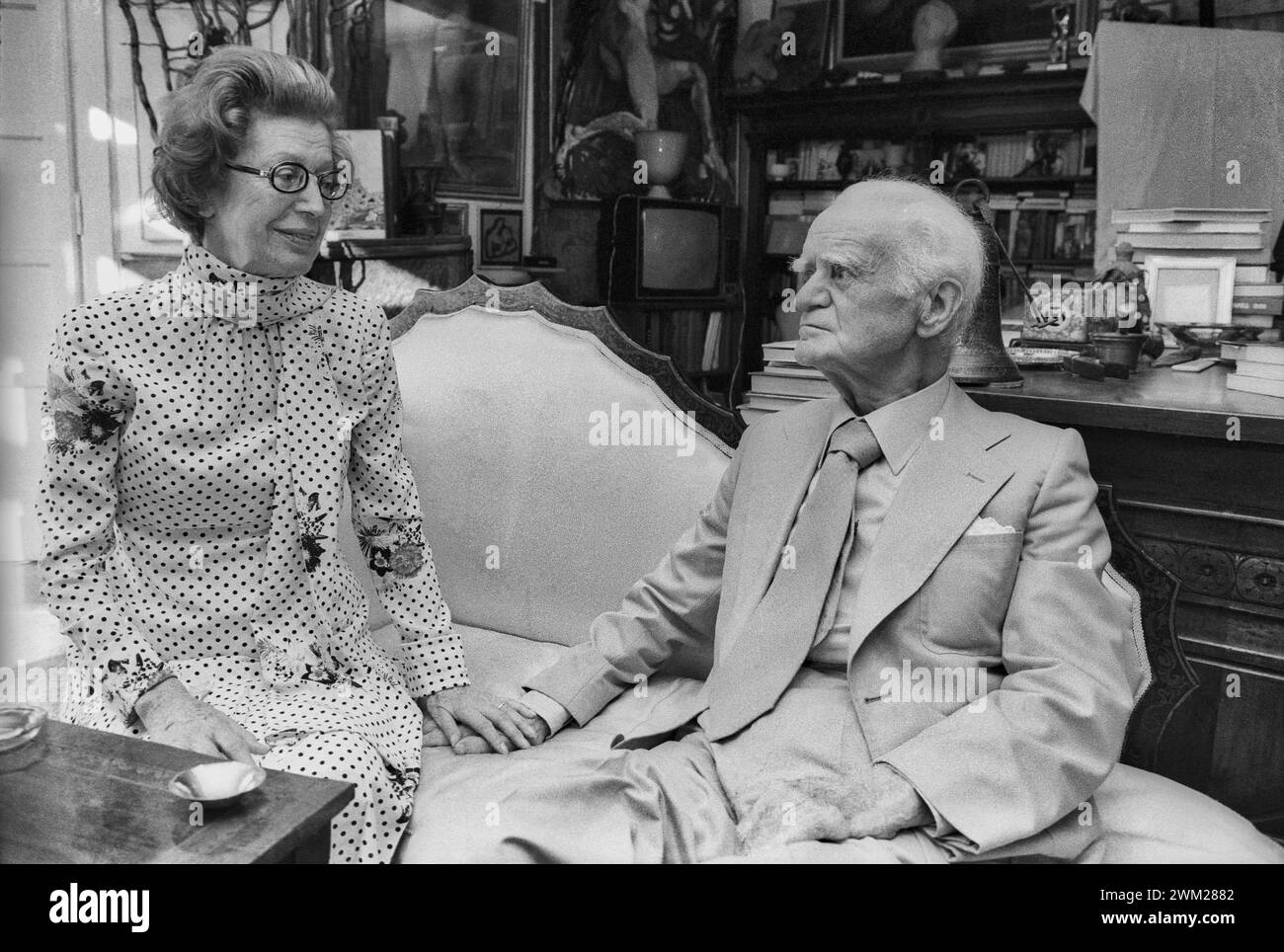 MME4798212 Rome, 1979. Italian writer Leonida Repaci and his wife ...