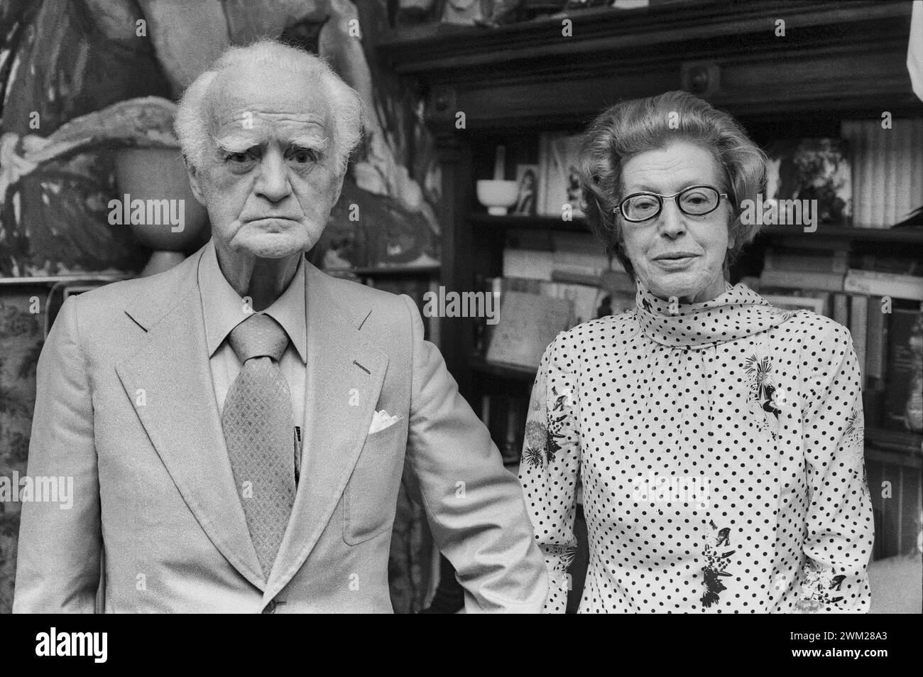 MME4798220 Rome, 1979. Italian writer Leonida Repaci and his wife ...
