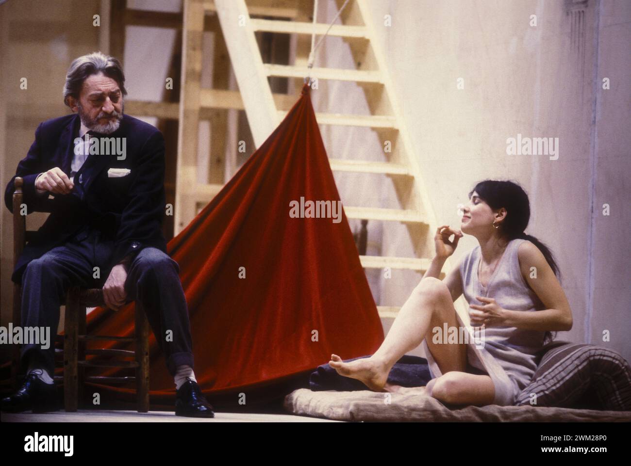 MME4800722 Rome, 1984. Italian actors Franco Parenti and Paola Rinaldi ...