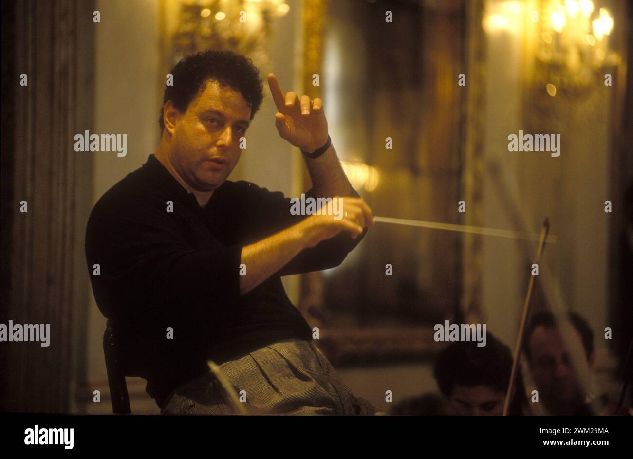 MME4806768 Venice, La Fenice Theater, 1991. Israeli conductor Daniel ...