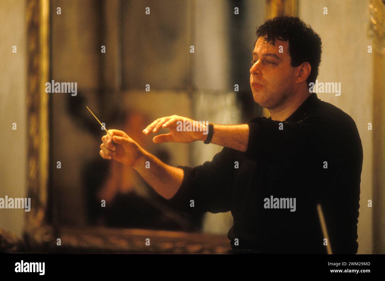 MME4806730 Venice, La Fenice Theater, 1991. Israeli conductor Daniel ...