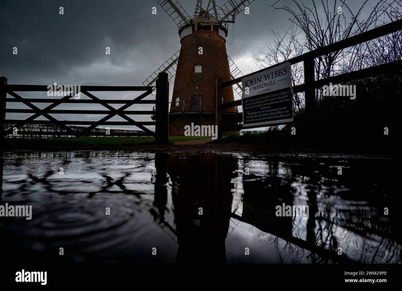Thaxted Windmill, John Webbs Windmill with dramatic Weather Front ...