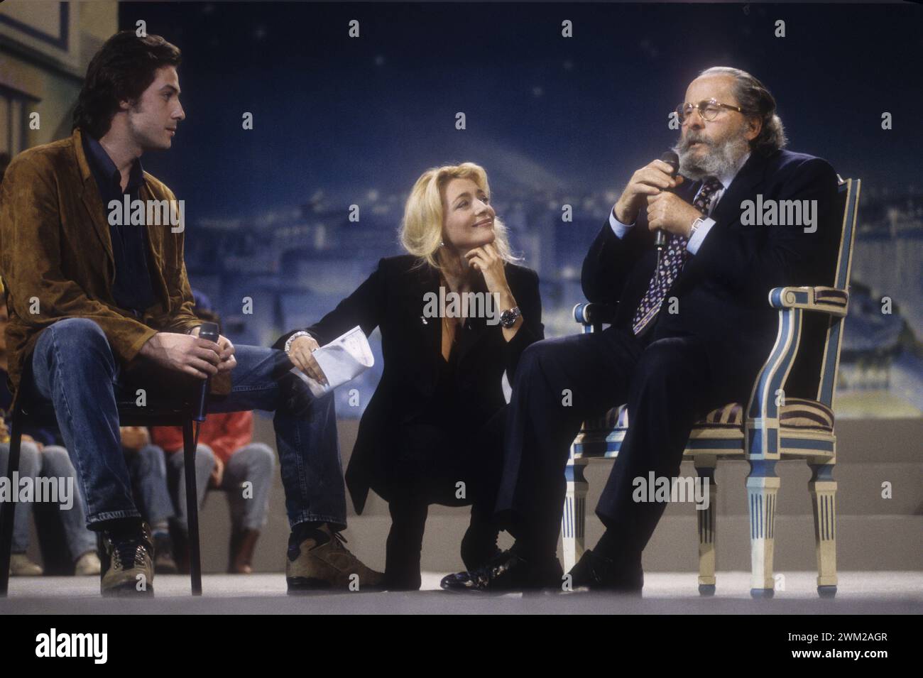 MME4810753 Italian pop singer Massimo Modugno with TV presenter Mara ...