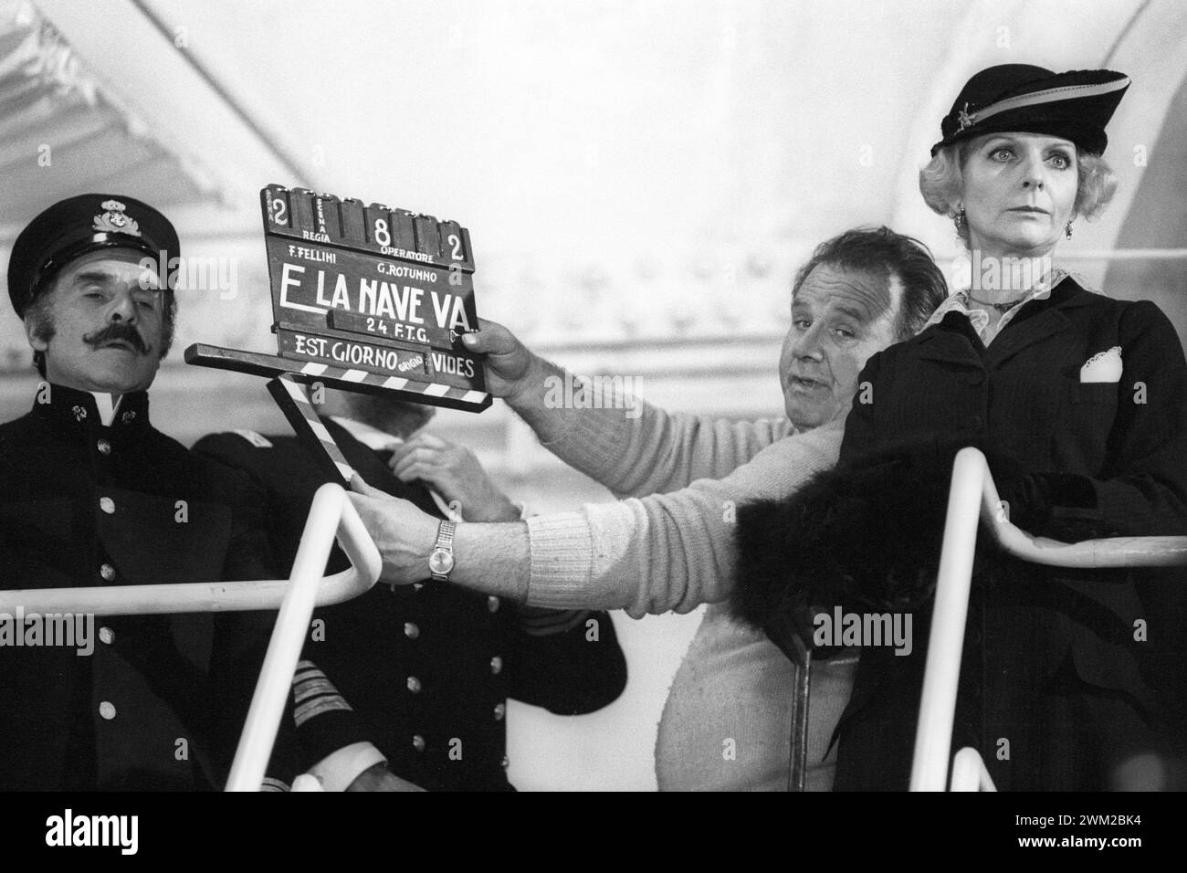 7395009 Actors on the set of the movie "E la nave va" (And the Ship ...