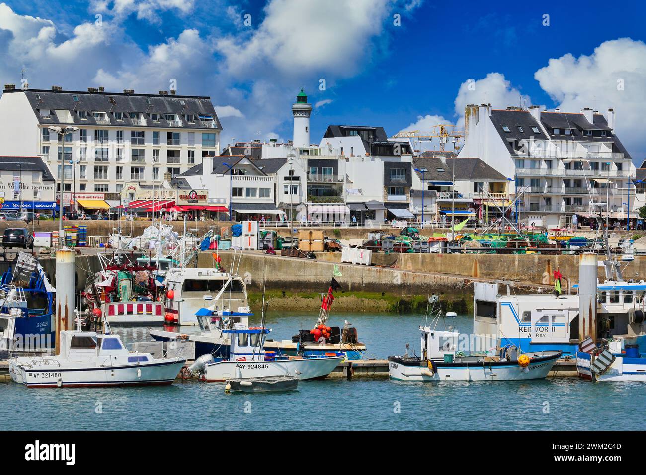 Port Haliguen, Quiberon, Cote de Morbihan, Brittany, Bretagne, France Stock Photo - Alamy