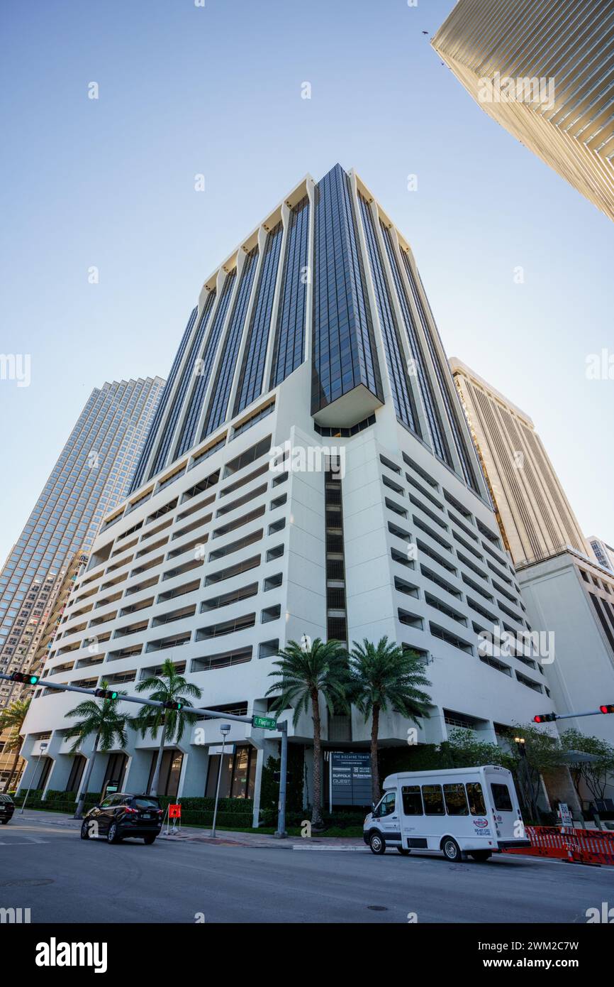 Miami, FL, USA - February 21, 2024: Stock photo One Biscayne tower ...
