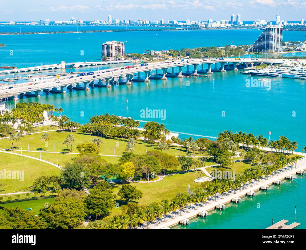 Museum Park Downtown Miami Florida aerial photo Stock Photo - Alamy