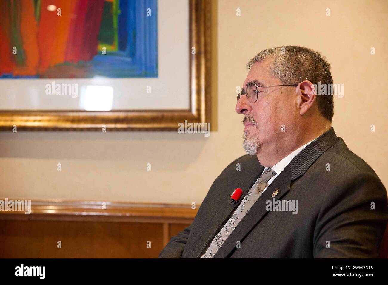 Guatemala's President, Bernardo Arévalo, during an interview for Europa ...