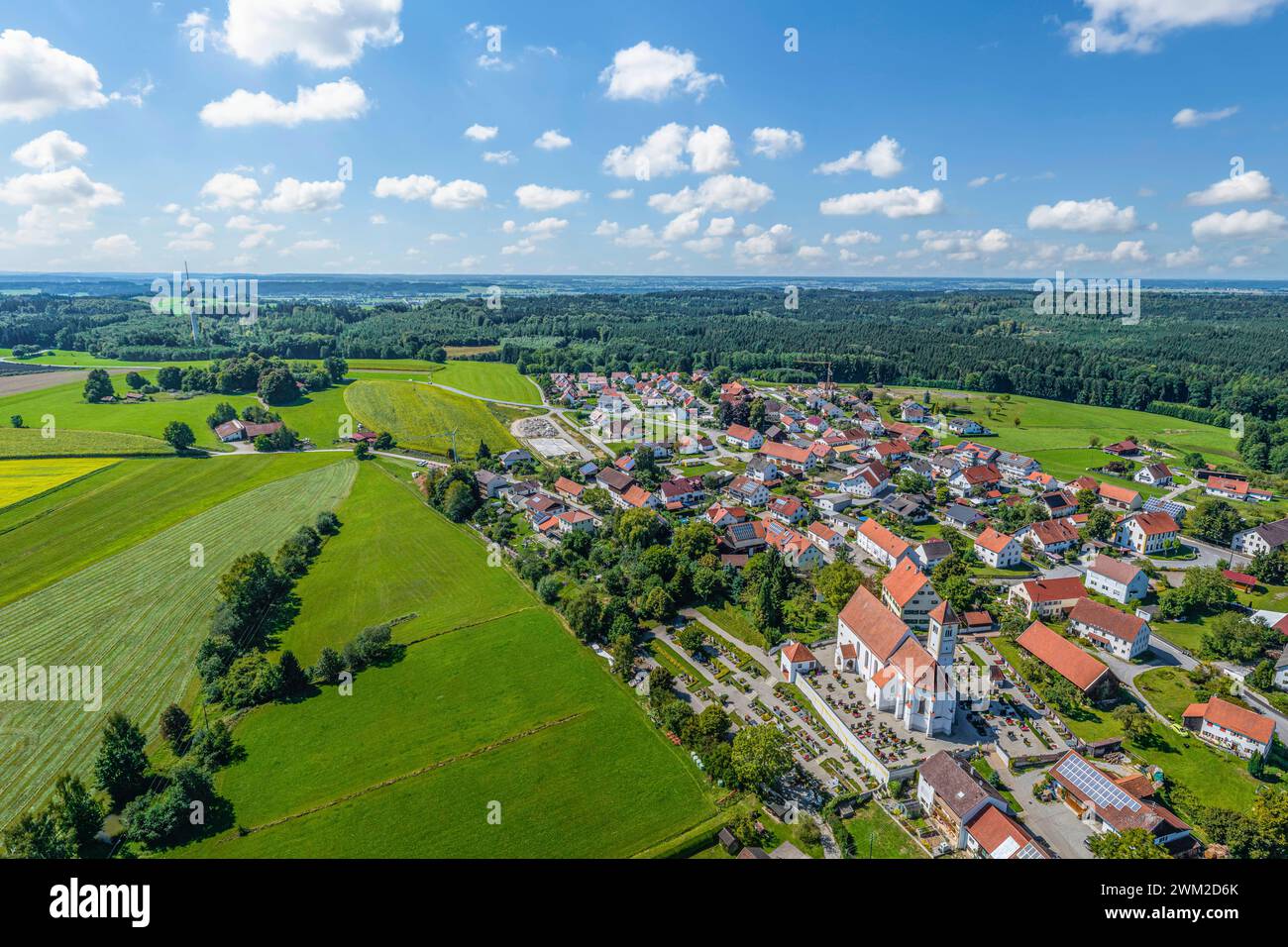 Markt Wald in Mittelschwaben von oben Blick auf Markt Wald in der ...