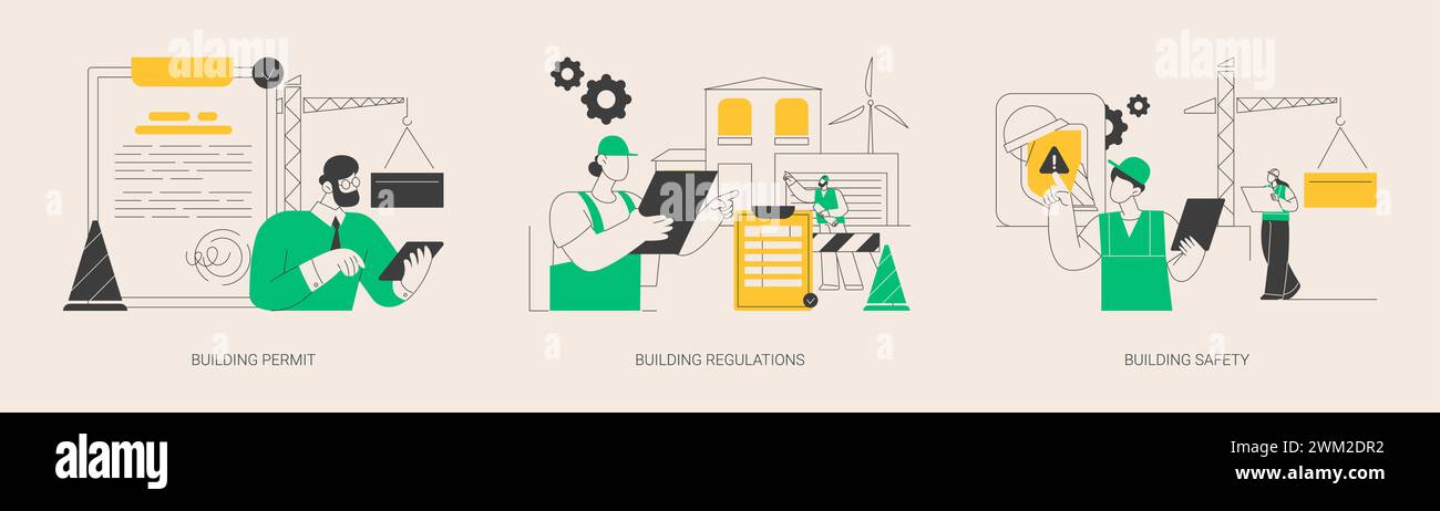 Construction business abstract concept vector illustrations Stock ...