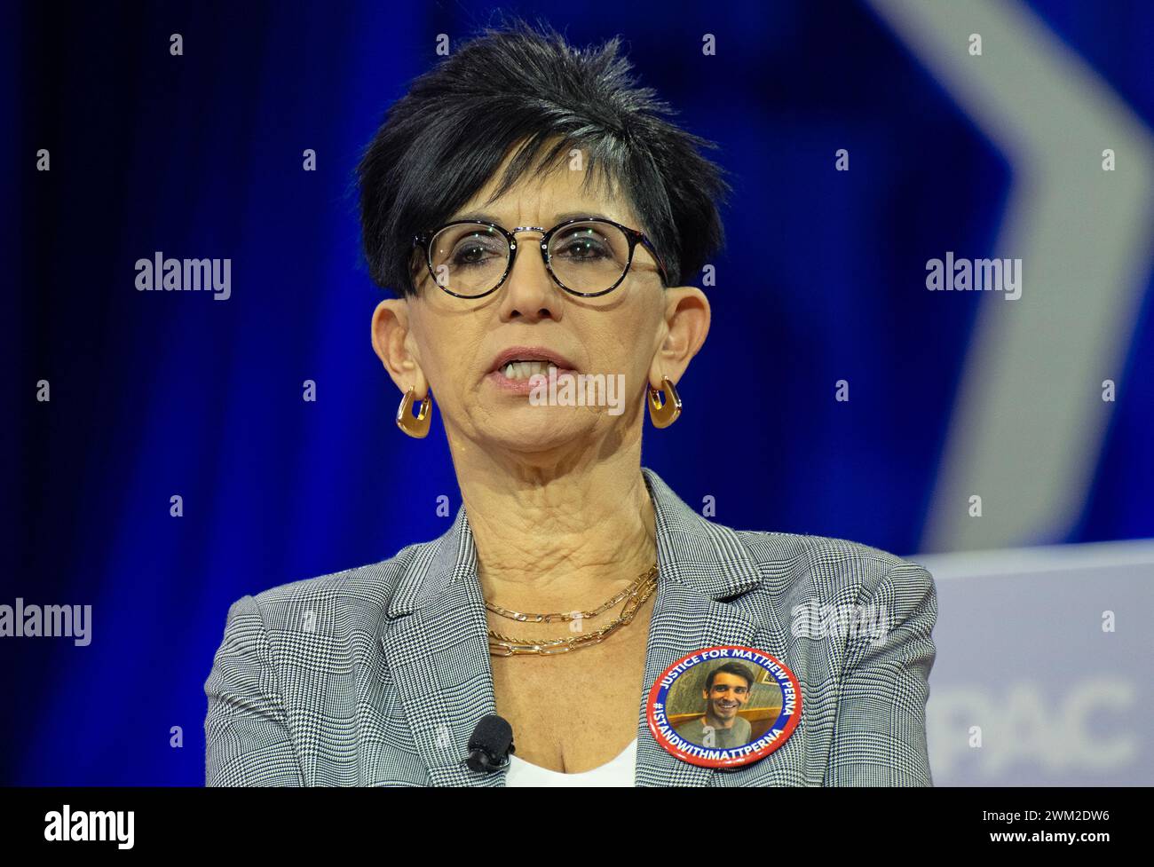 Geri Perna, Aunt of Matthew Perna, appears on a panel titled “The Dust ...