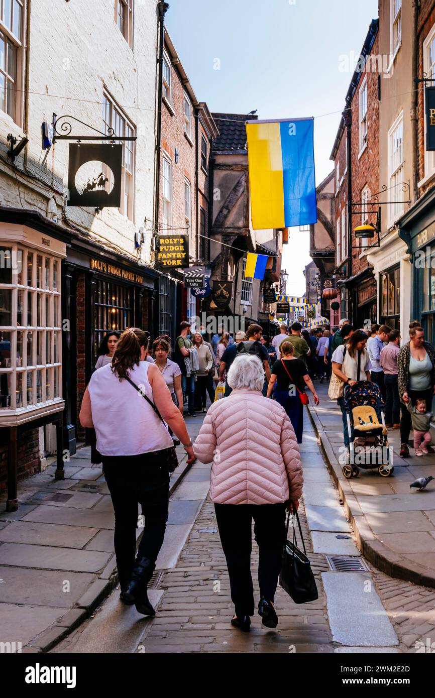 The Shambles is a historic street in York, England, featuring preserved ...