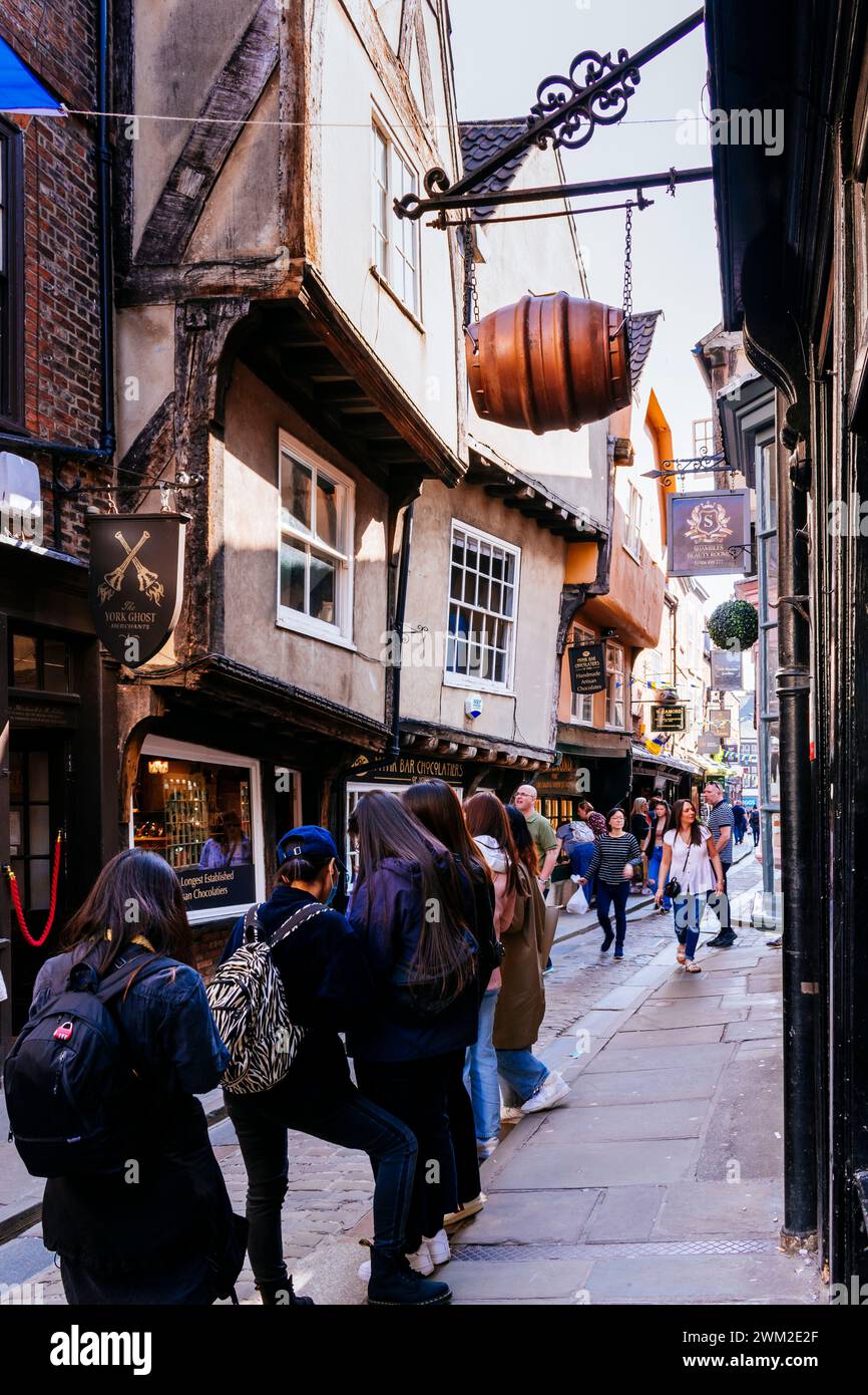 The Shambles is a historic street in York, England, featuring preserved ...