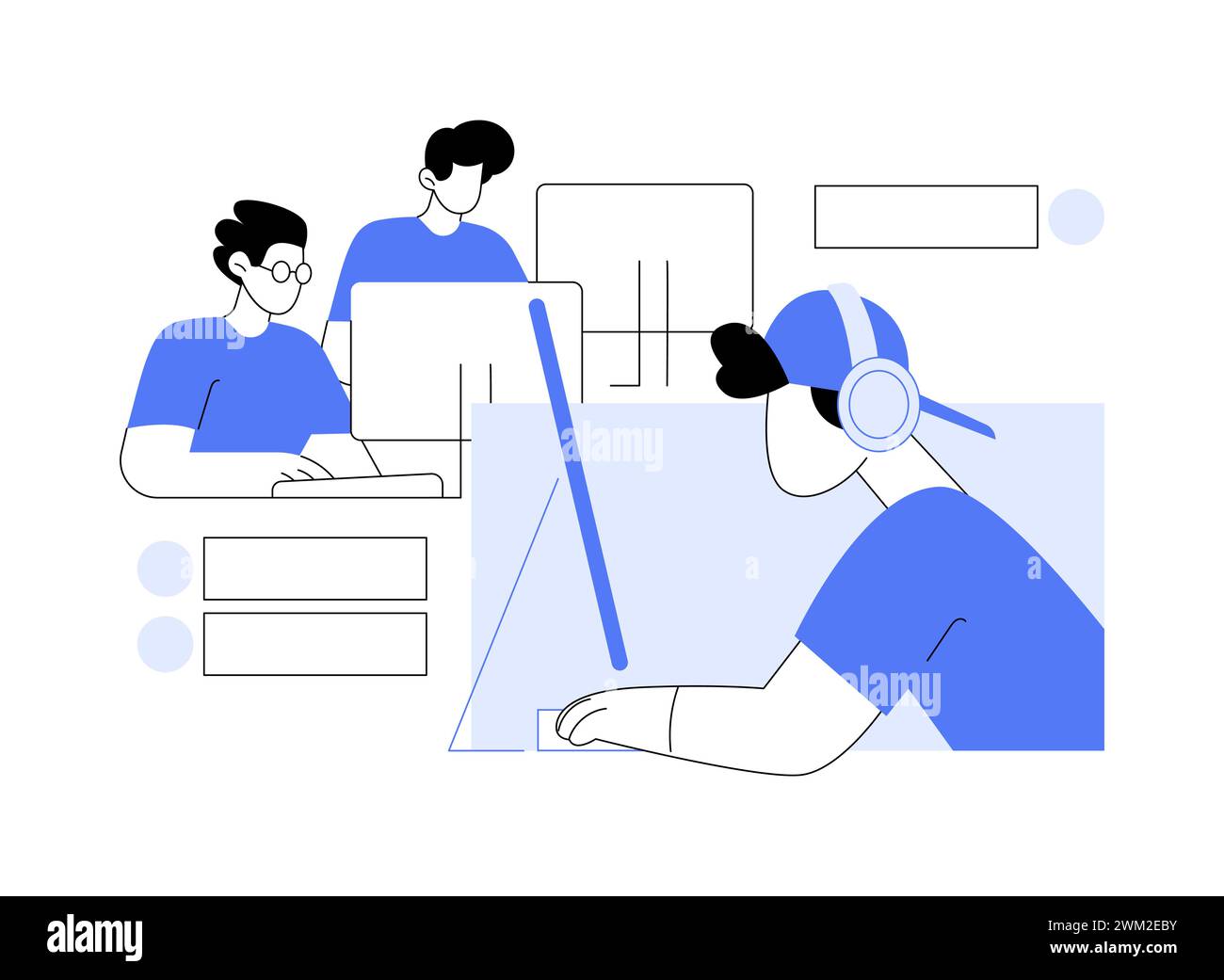 Gaming club isolated cartoon vector illustrations Stock Vector Image ...