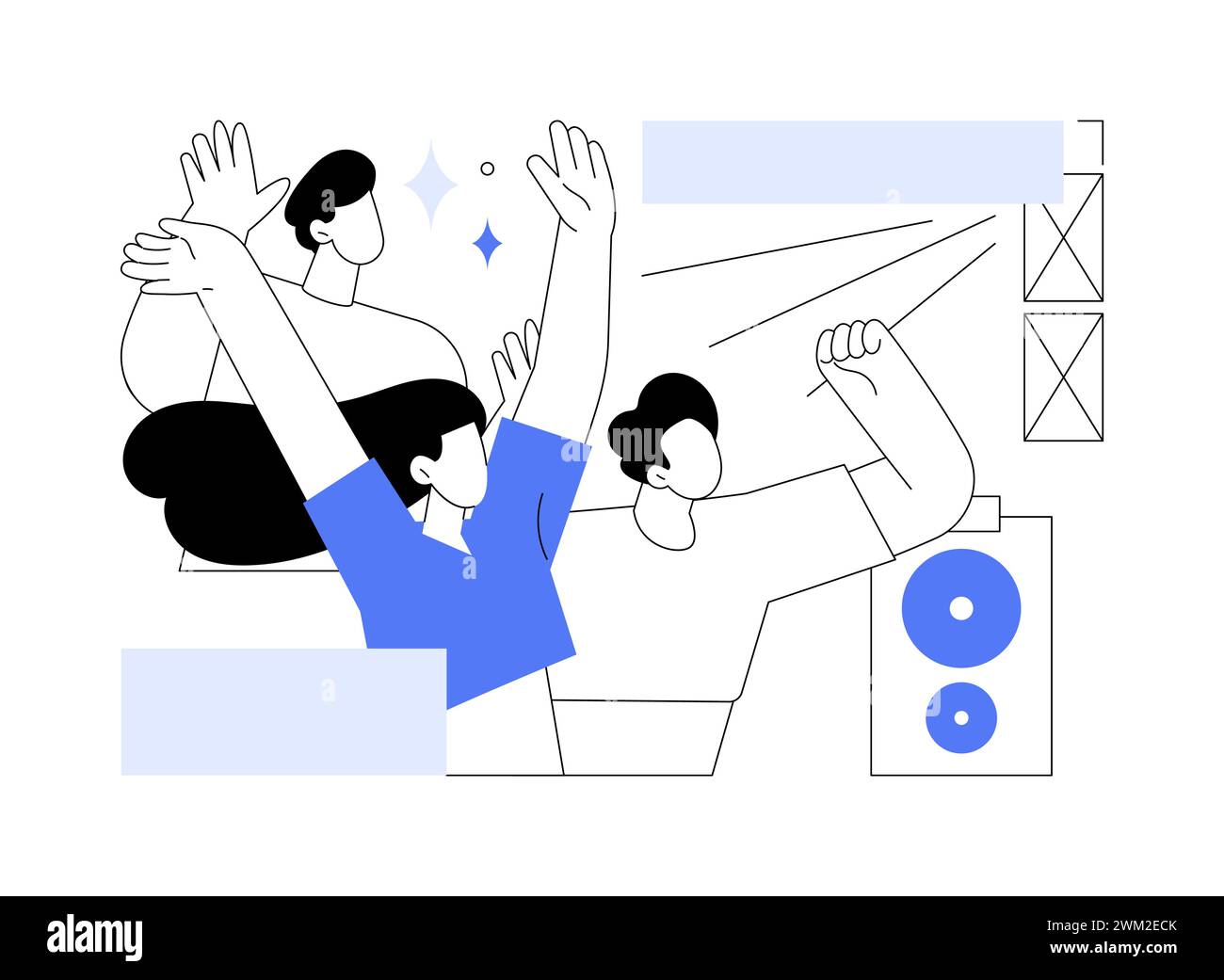 At the concert isolated cartoon vector illustrations Stock Vector Image ...