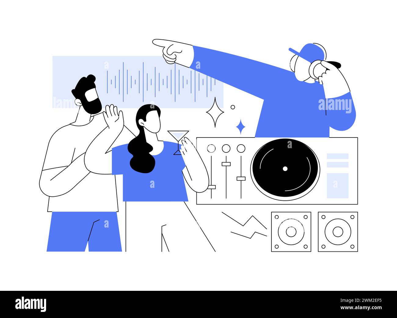 DJ set isolated cartoon vector illustrations Stock Vector Image & Art ...