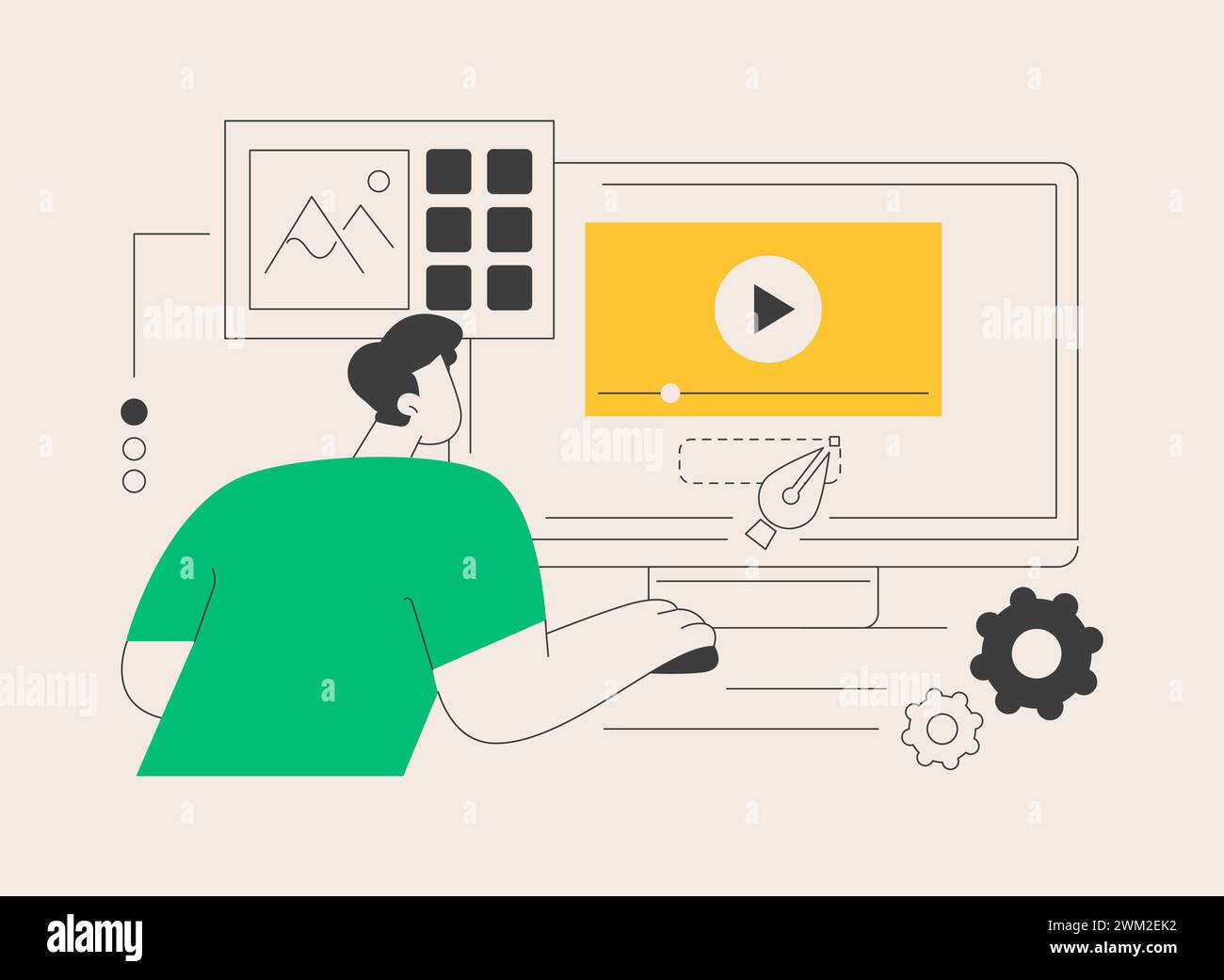 Motion graphic design abstract concept vector illustration Stock Vector ...