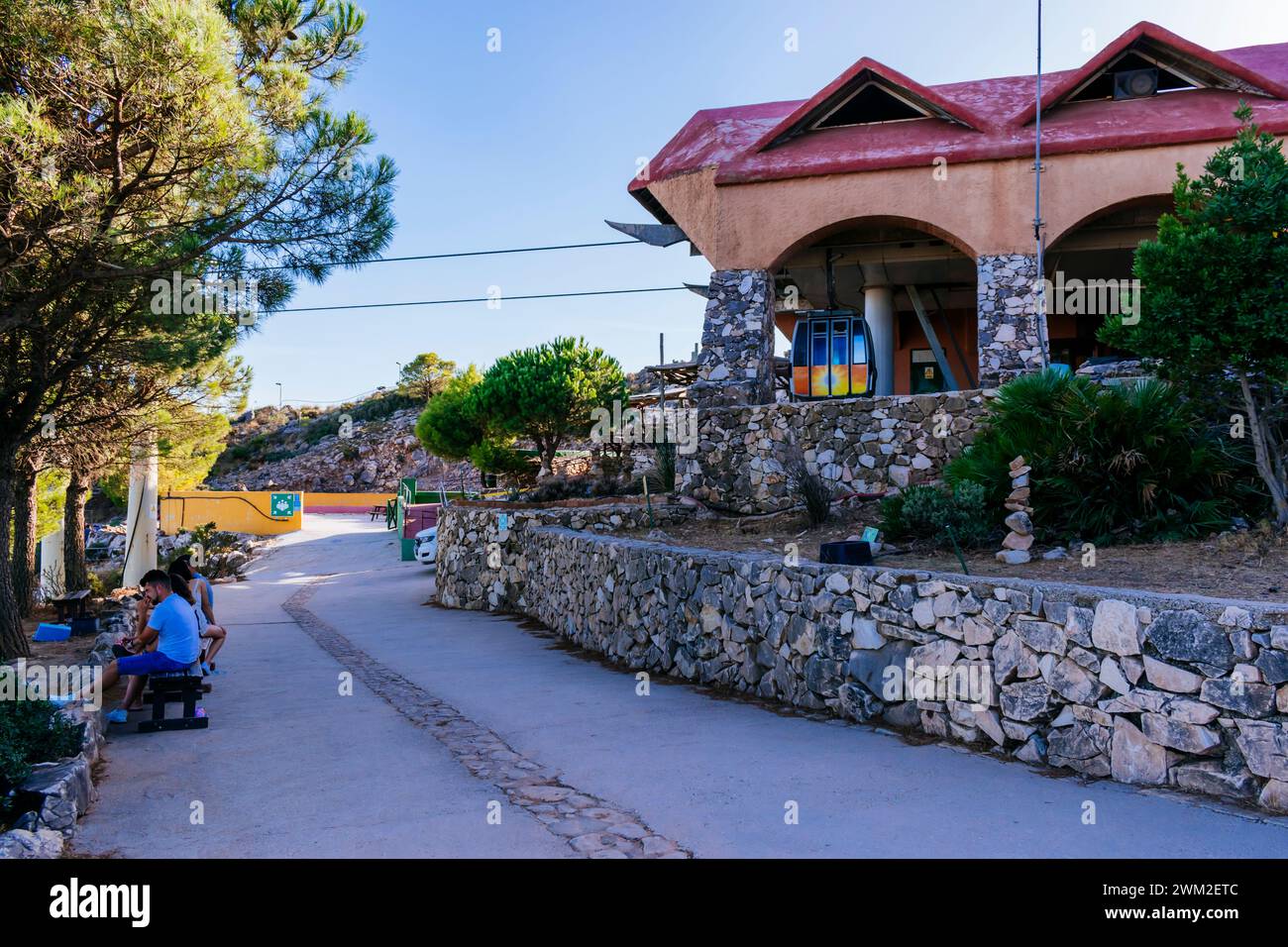 Upper station of the cable car on Mount Calamorro. Benalmádena, Málaga ...