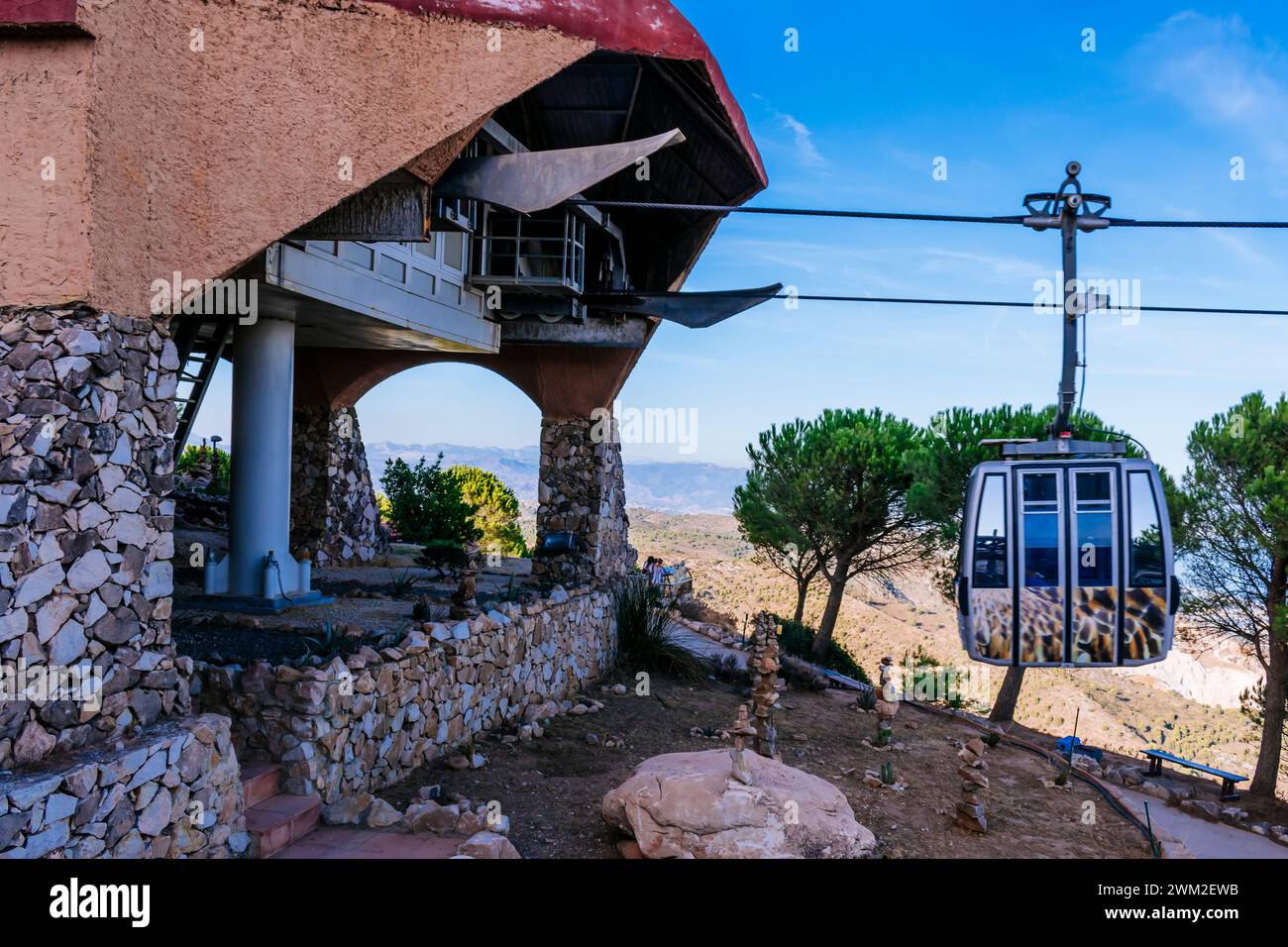 Upper station of the cable car on Mount Calamorro. Benalmádena, Málaga ...