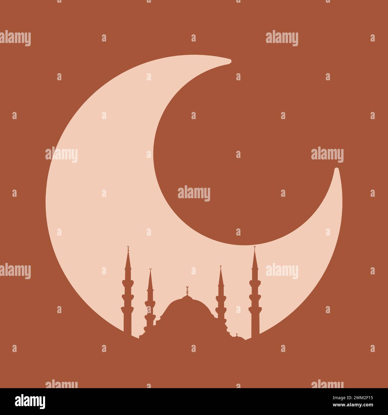 Ramadan greeting card, Ramadan Kareem. Islamic background with mosque ...
