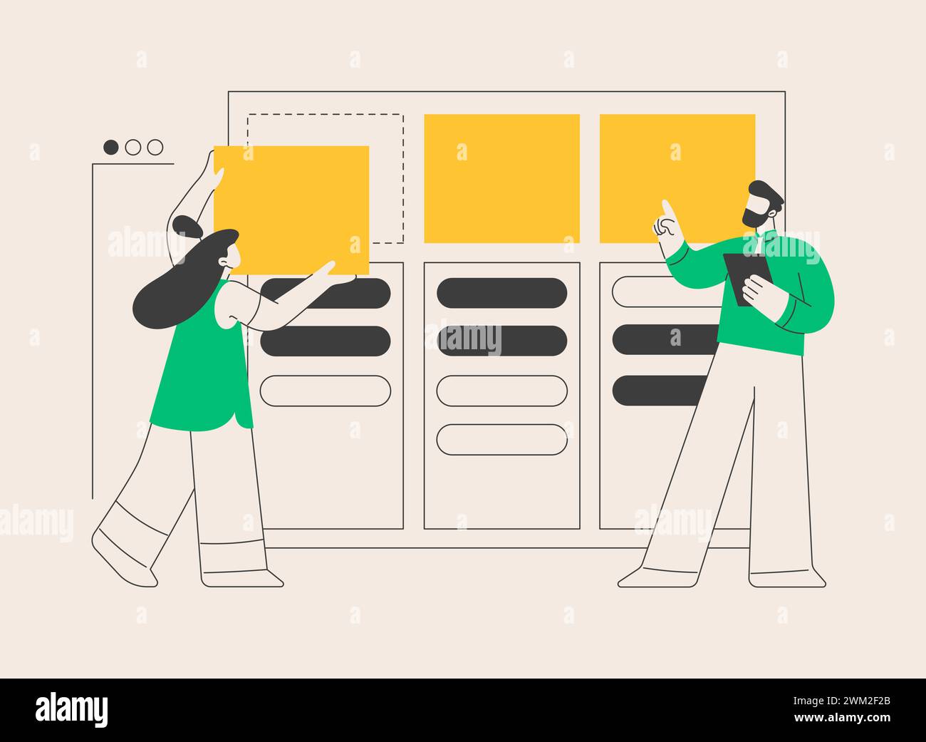 Kanban board abstract concept vector illustration Stock Vector Image & Art - Alamy